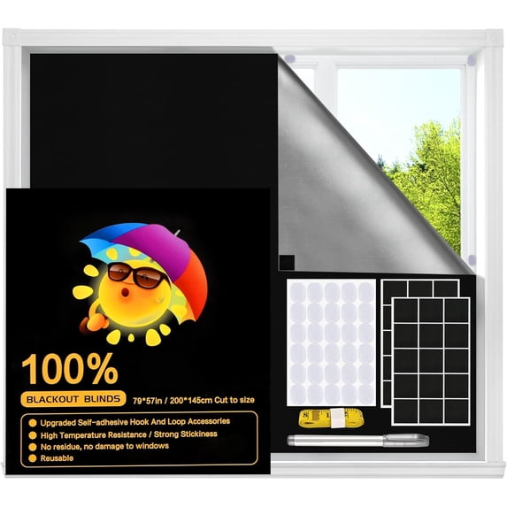 Blackout Window Cover, Upgraded Hook and Loop - Portable Shades No and ...