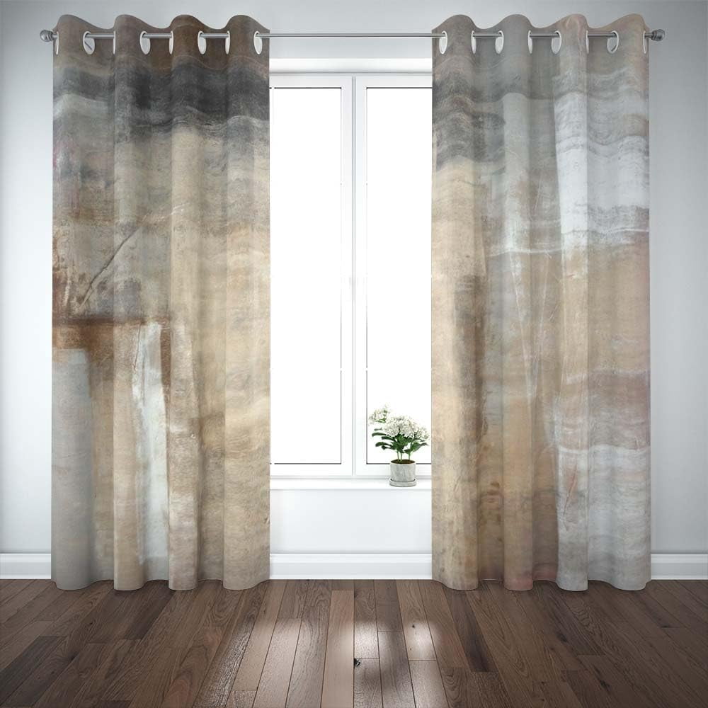 Blackout Window Curtains Wide by Long Brown Thermal Insulated Grommet ...