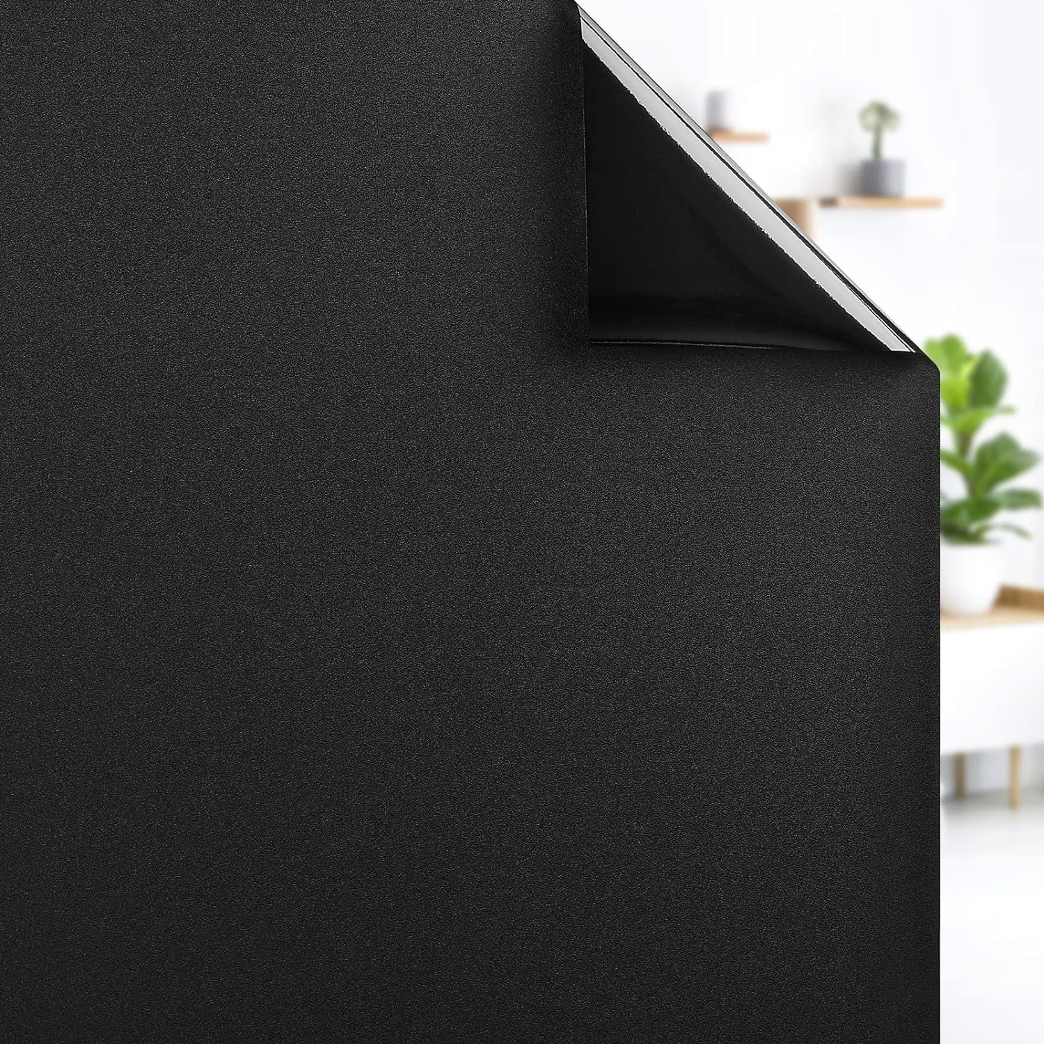 Blackout Window Film, Frosted Window Privacy Cover for Glass, 35.4 x ...