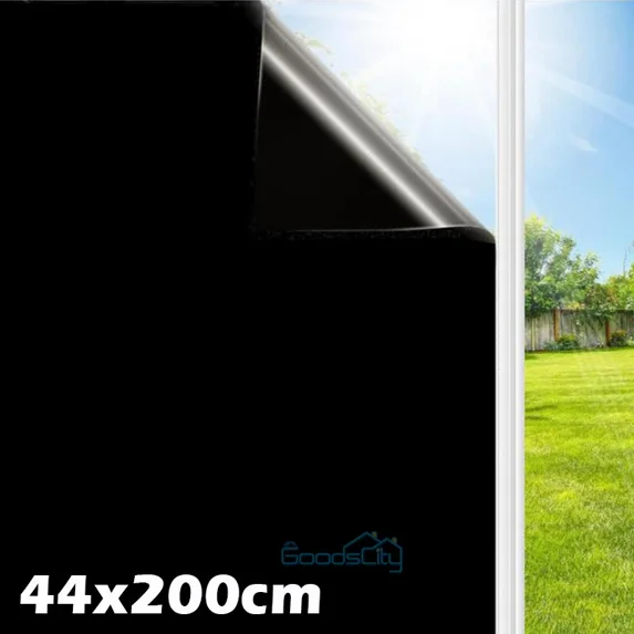 Blackout Window Film Privacy Room 100% Light Blocking Darkening Static ...