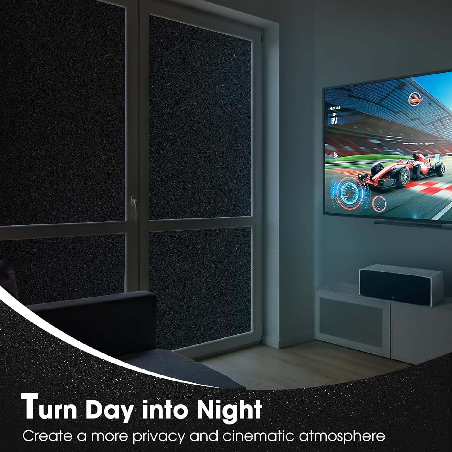 Blackout Window Film Static Cling: 100% Uv Blocking Window Privacy Film ...