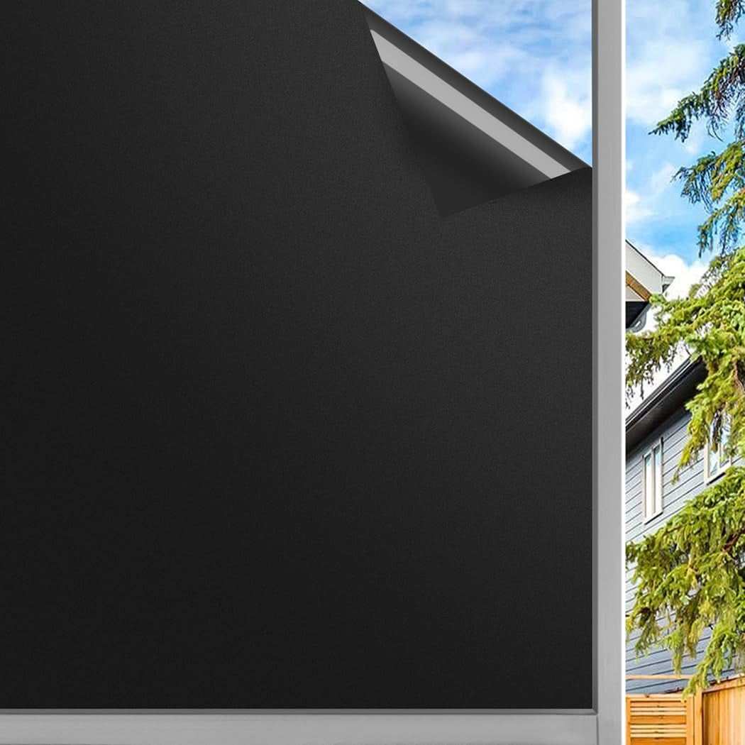 Blackout Window Privacy Film, Sun Blocking Window Privacy Cover for ...