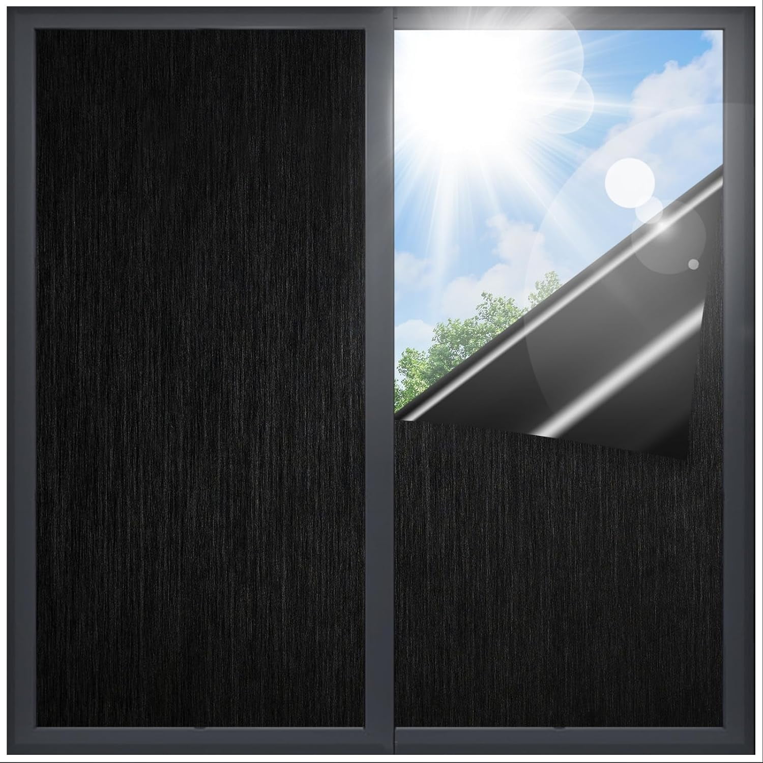 Blackout Window Privacy Film Total Light Blocking Room Darkening Window ...