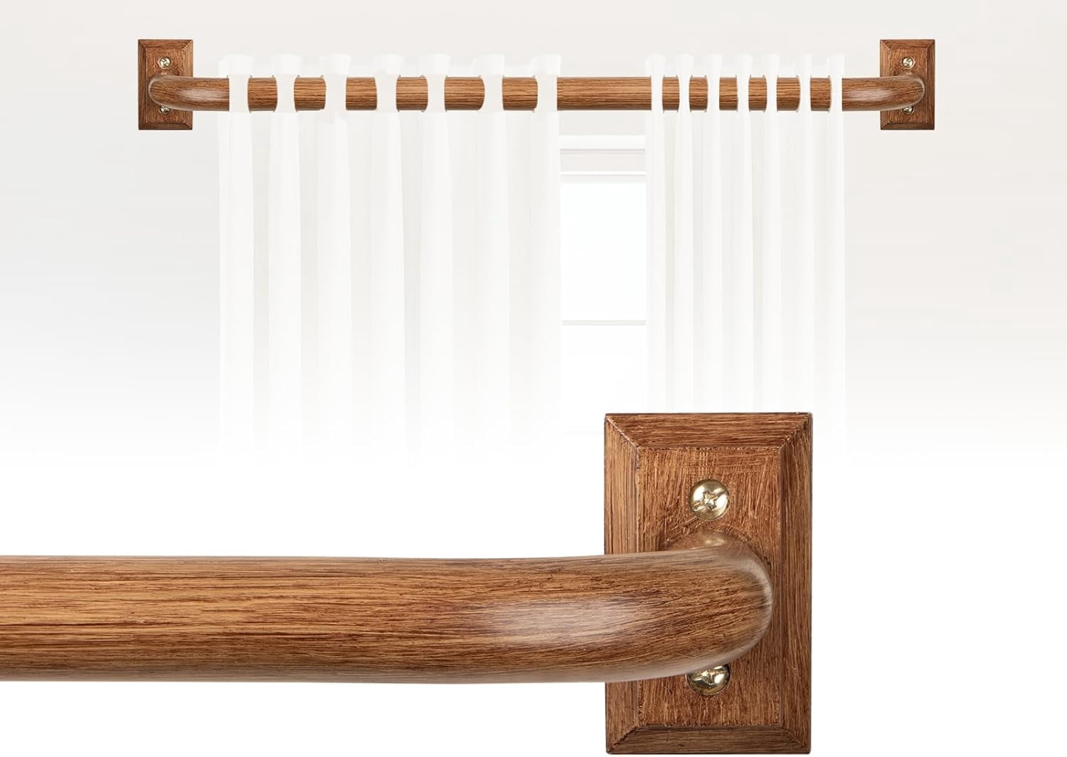 Blackout Wrap Around Curtain Rod 66 to 120Inch:Heavy Duty Adjustable ...
