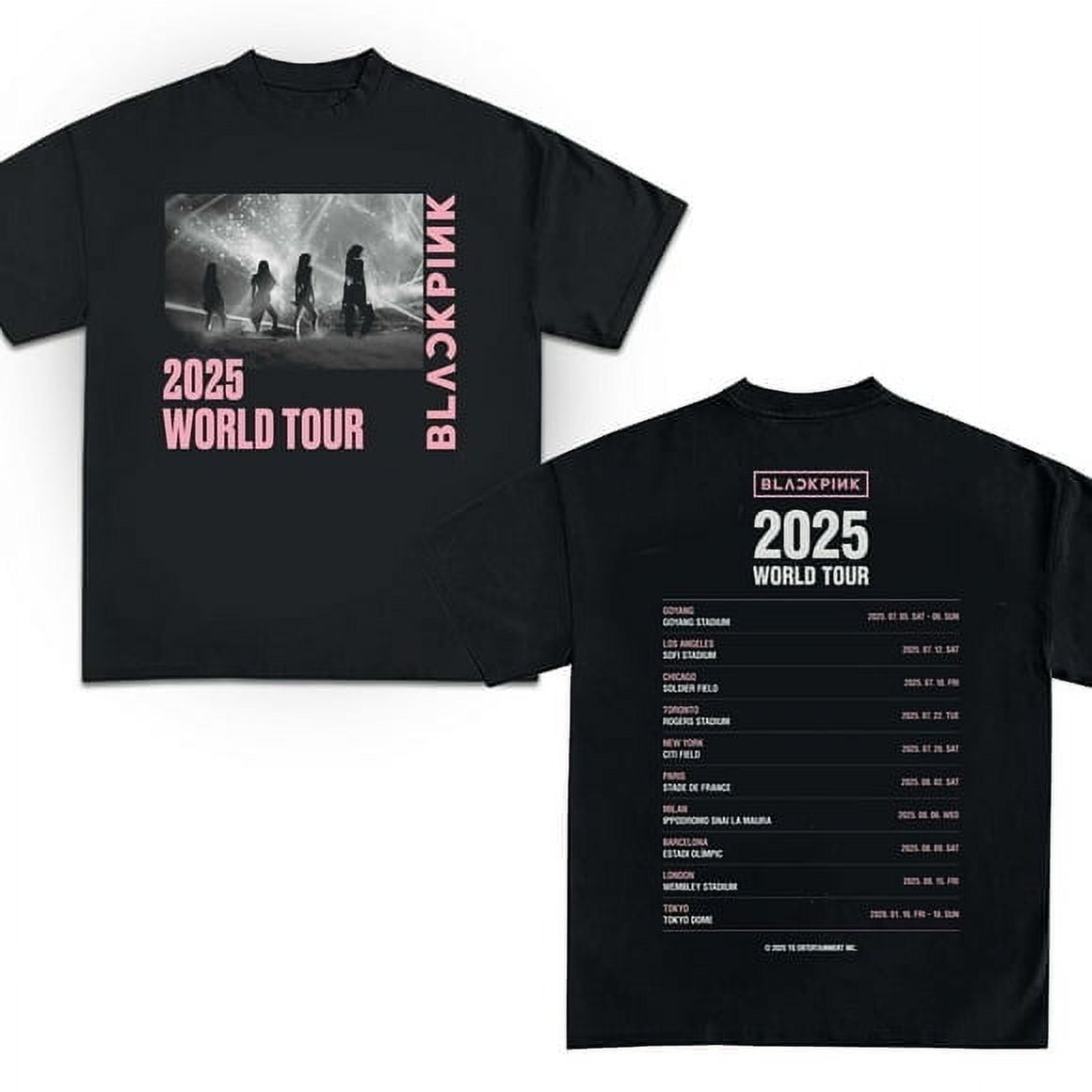Blackpink 2025 World Tour T-Shirt – KPOP Blink Merch Tee, Jisoo Jennie ...