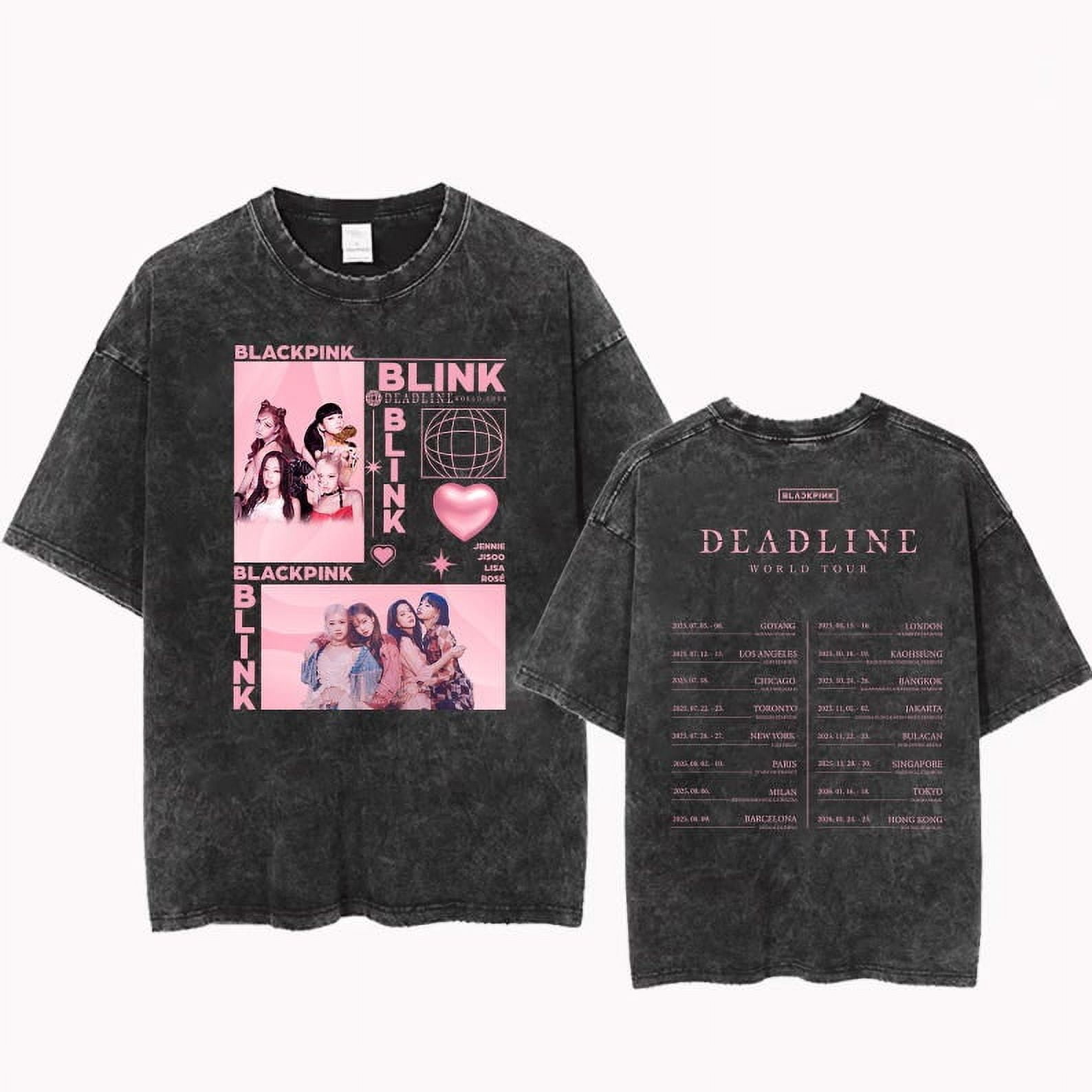Blackpink Deadline 2 sides Tee, Blackpink 2025 World Tour, Jennie ...