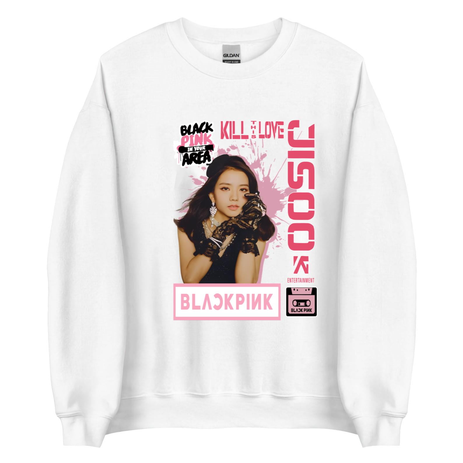 Blackpink Jisoo merch poster tee shirt - K pop Korea band album tee - Jennie, Rose, Lisa ...