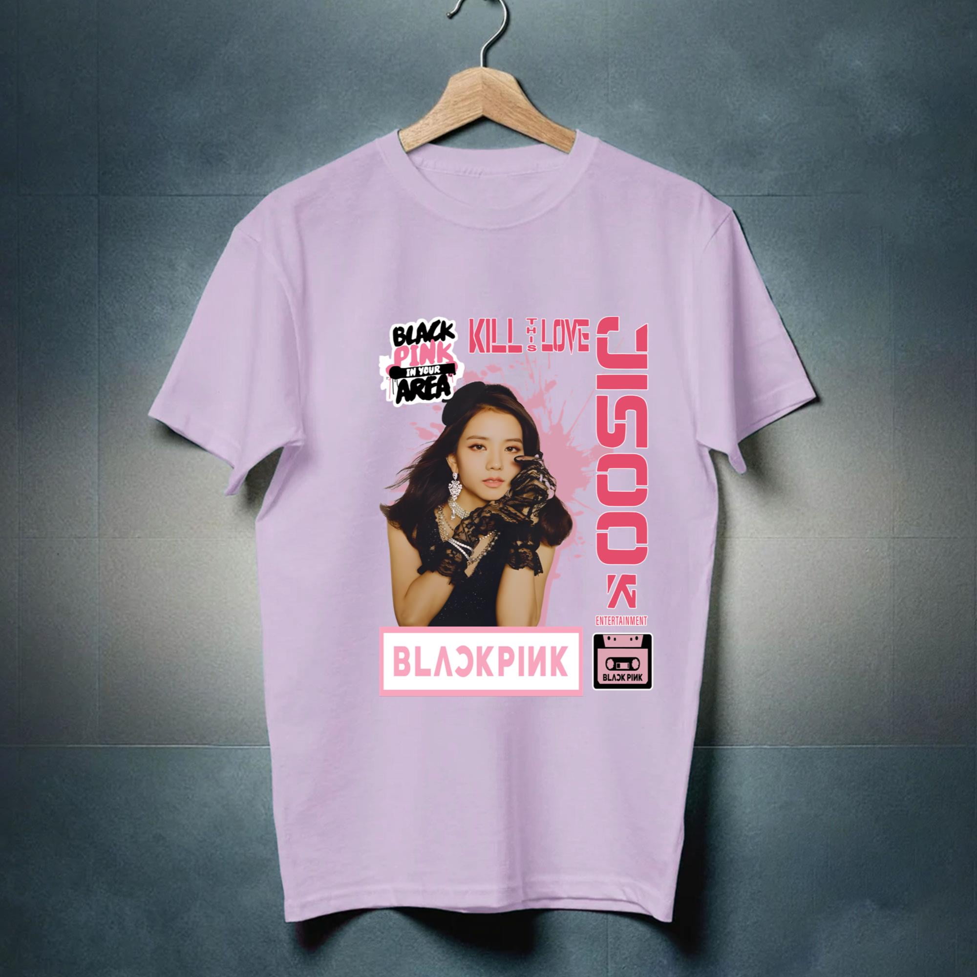 Blackpink Jisoo merch poster tee shirt - K pop Korea band album tee ...