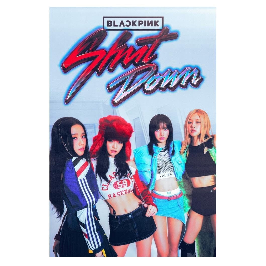Blackpink Poster Shut Up Kpop Idol Hot Pink Aesthetic Wall Art Cute ...