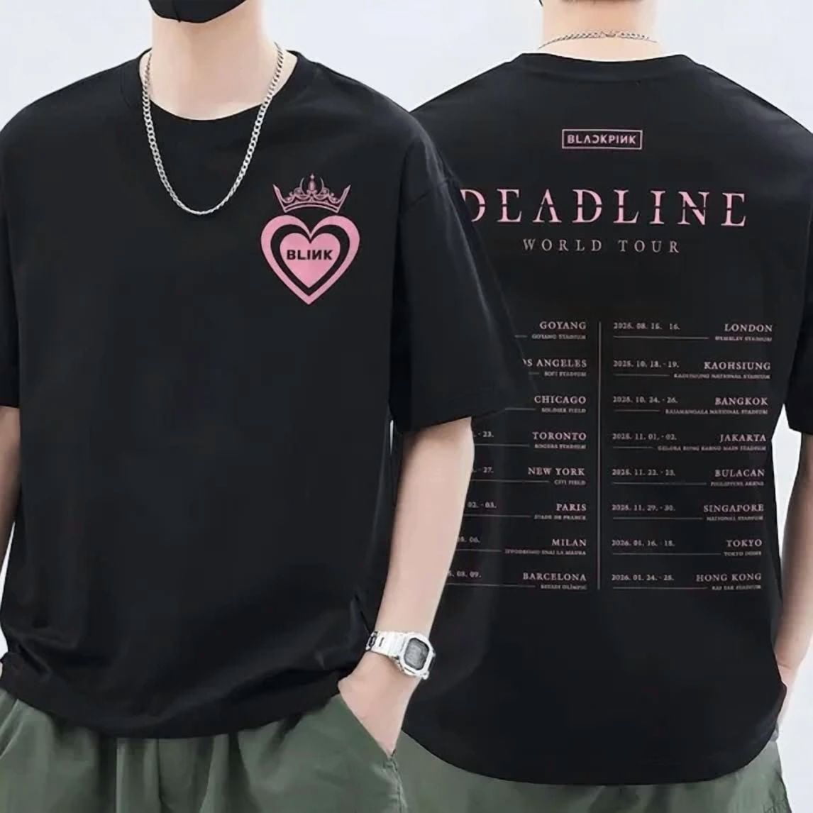 Blackpink Vintage 2 Sides 2025 World Tour Shirt, Blackpink Members ...