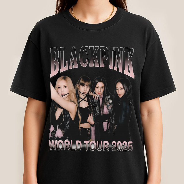 Blackpink World Tour 2025 Concert T-Shirt | Kpop Fan Merch | K-Pop Band ...
