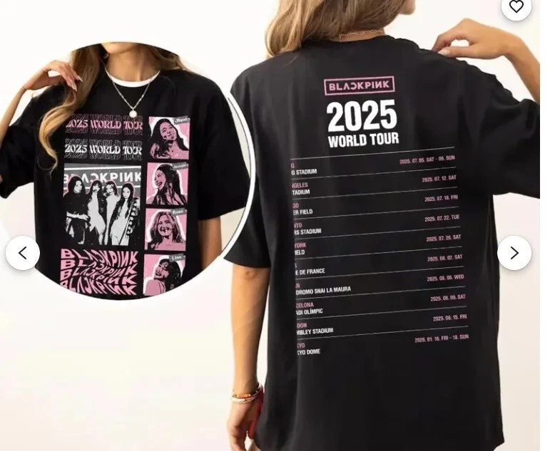 Blackpinkk Deadline Tour 2025 Tshirt, Kpop Jisoo Jennie Rose Lisa Blink ...