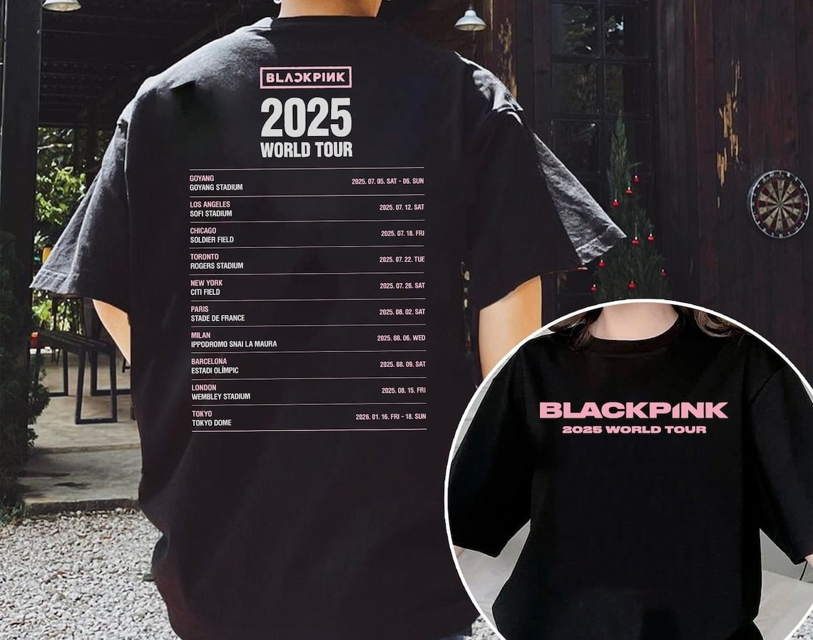 Blackpinkkk Vintage 2 Sides 2025 World Tour Shirt, Blackpinkkkk Members ...