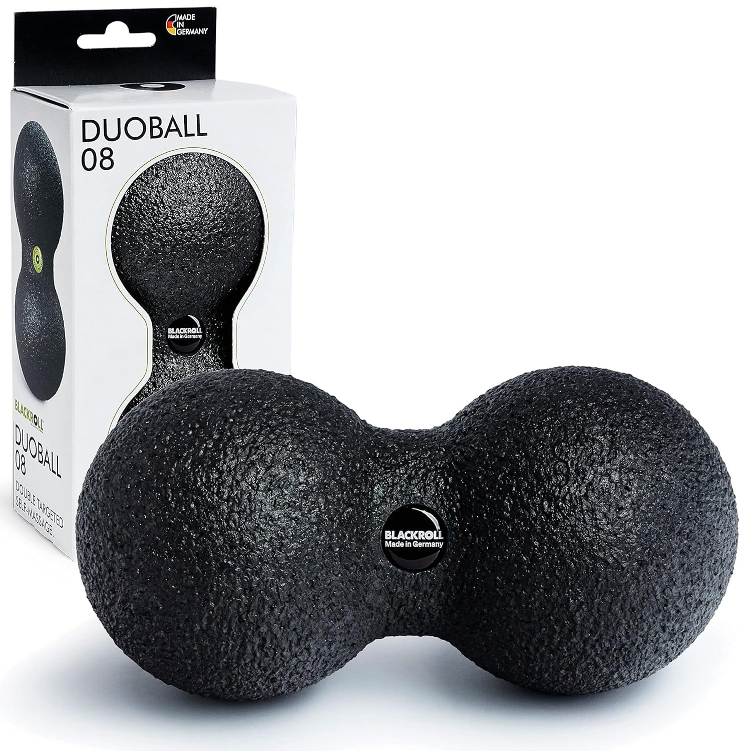 Blackroll Duoball Massage Ball for Daily Exercise and Workout Black 8cm ...