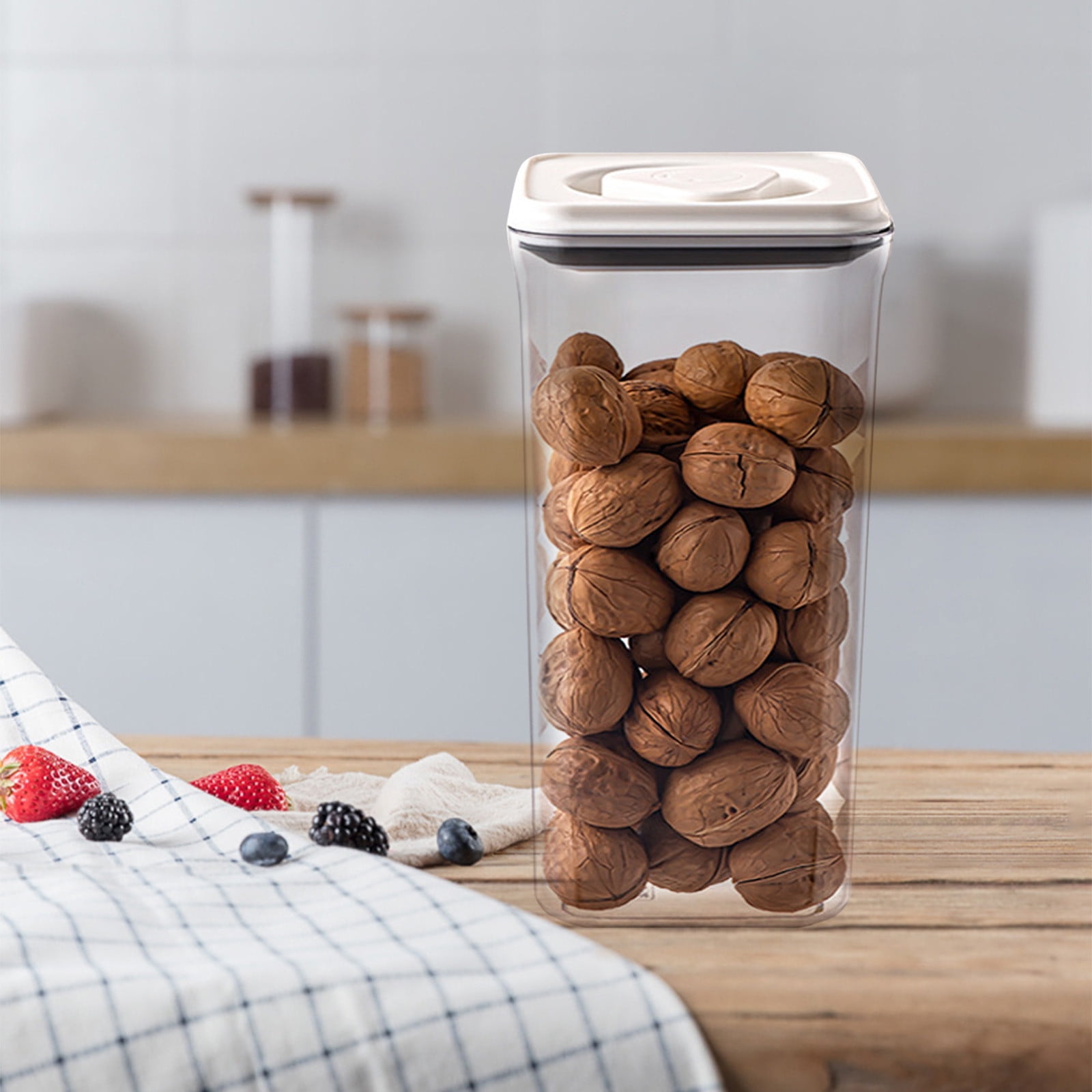 Latrodar Airtight Food Storage Container, 1 Piece Plastic Cereal ...