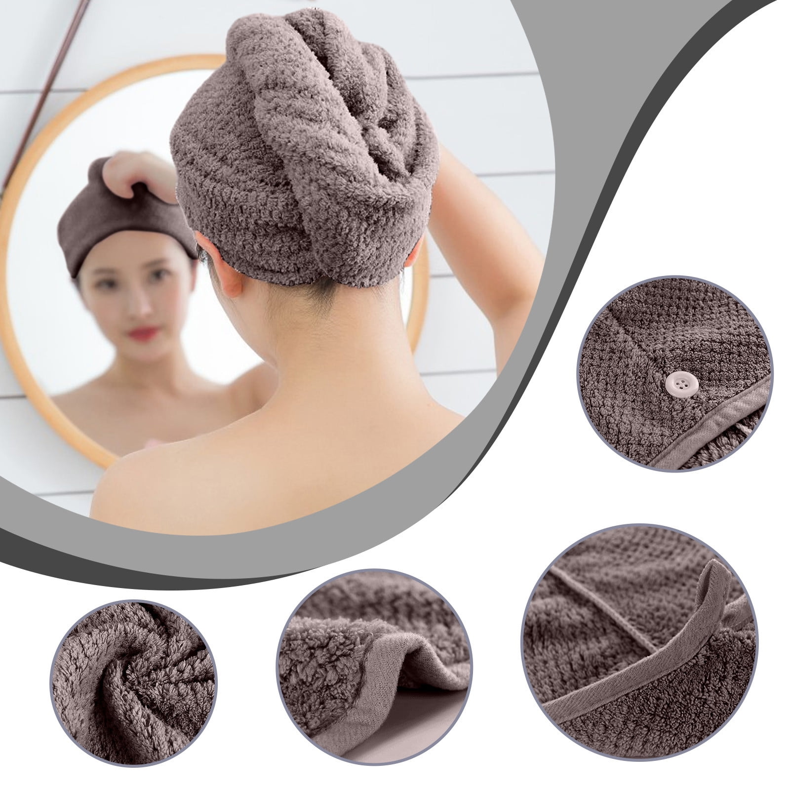 Latrodar Hair Towel, Hair Turbans For Wet Hair, Drying Hair Wrap Towels ...