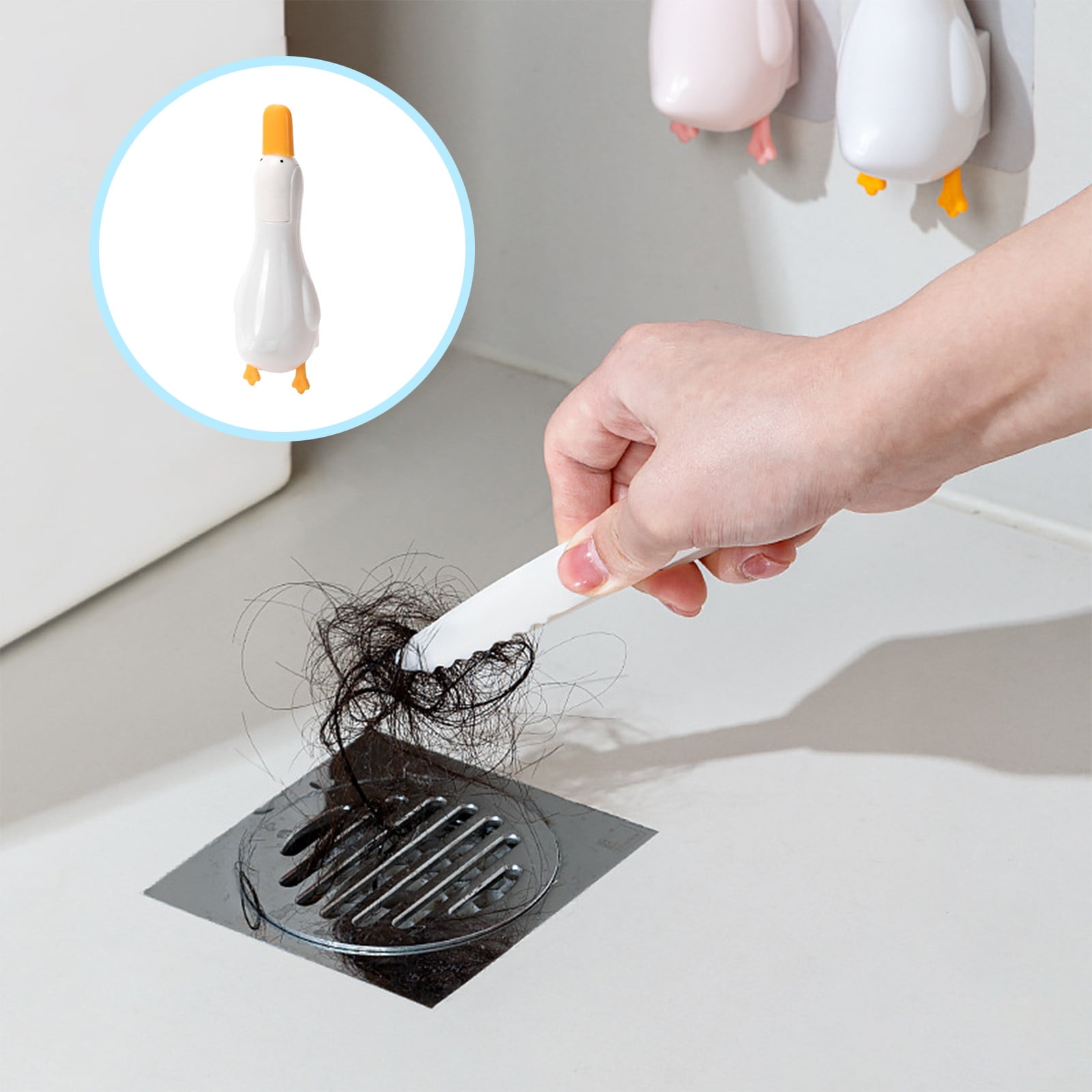 Latrodar Plastic Bathroom Hair Clip Wall Mounted Small Clip ...