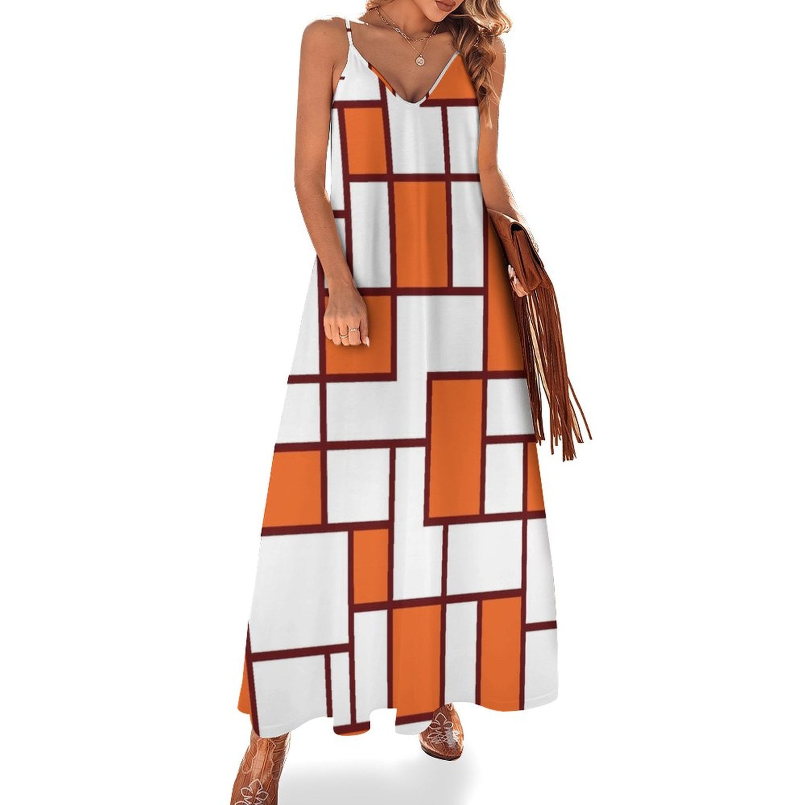 Blacksburg - Retro Rectangle Sleeveless Dress party dresses woman ...