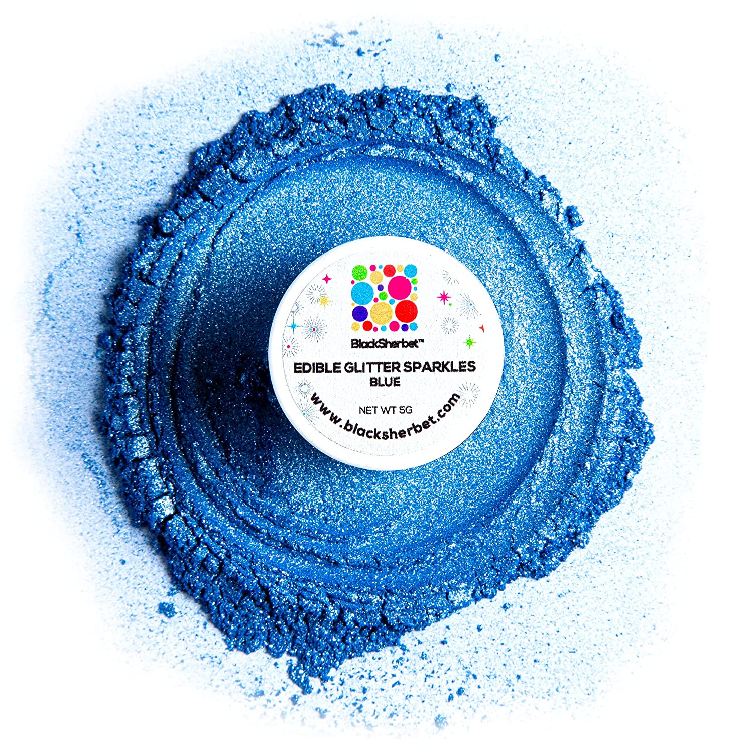 Blacksherbet Blue Edible Glitter for Drinks 5 Grams KOSHER Certified ...