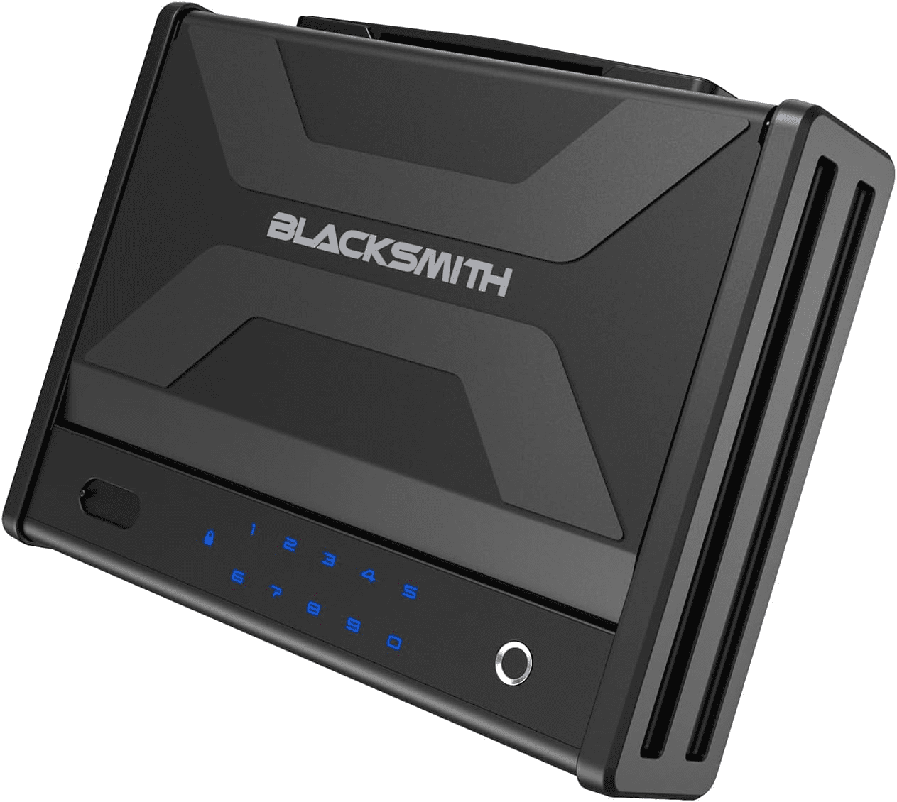 Blacksmith Fingerprint Bedside Biometric Gun Safe for Pistols, Quick ...