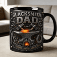 Blacksmith Dad Accent Mug, Anvil Hammer Hot Metal Father’s Day Gift for ...