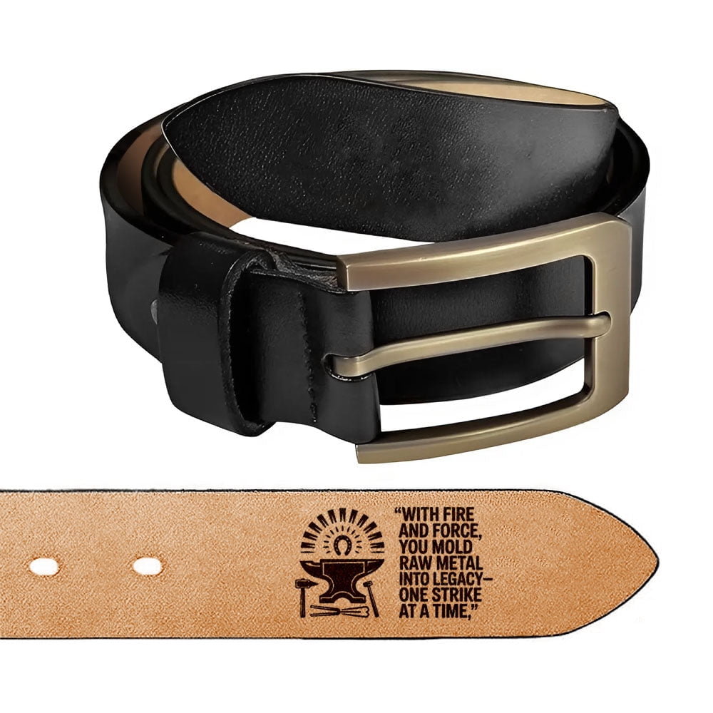 Blacksmith Engraved Belt – Rugged Gift for Men Who Forge with Fire ...