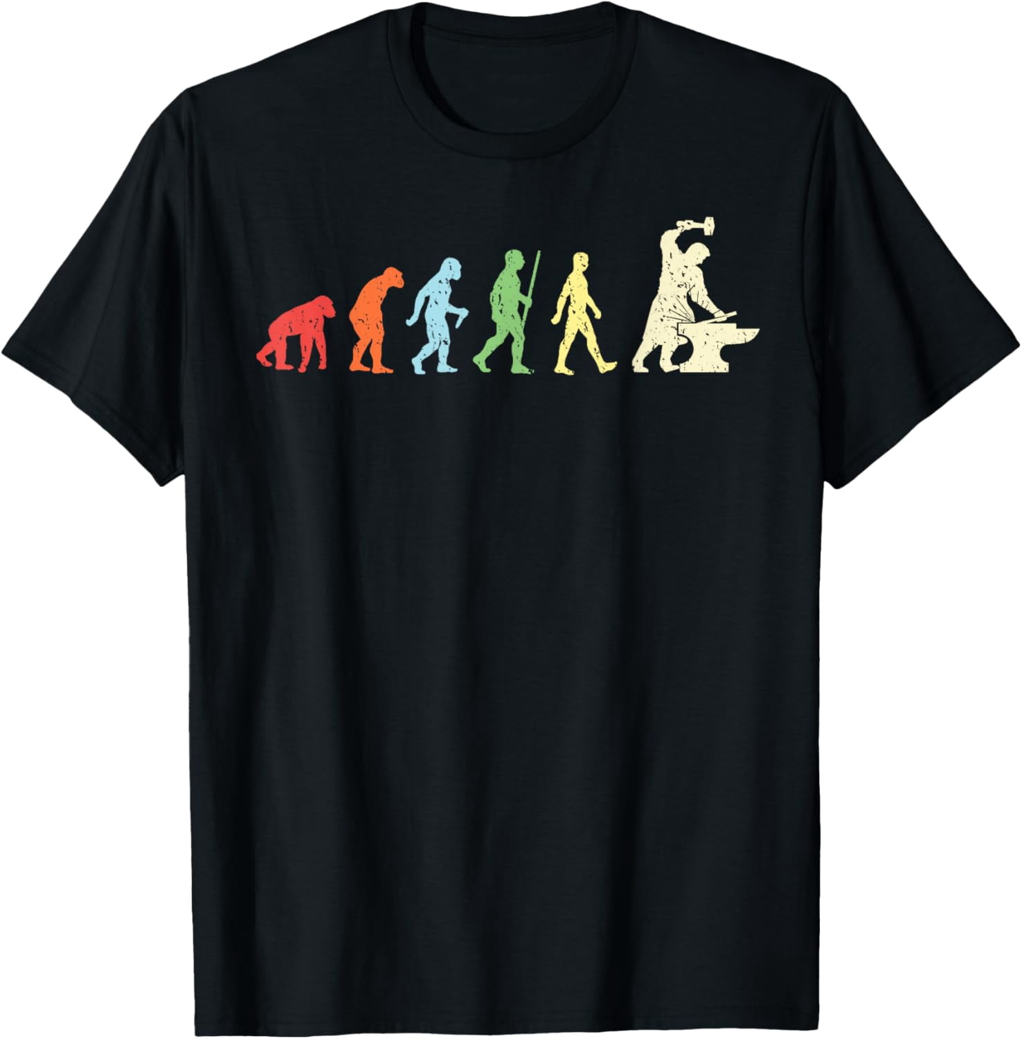 Blacksmith Evolution Vintage Blacksmithing Gift Blacksmith T-Shirt ...