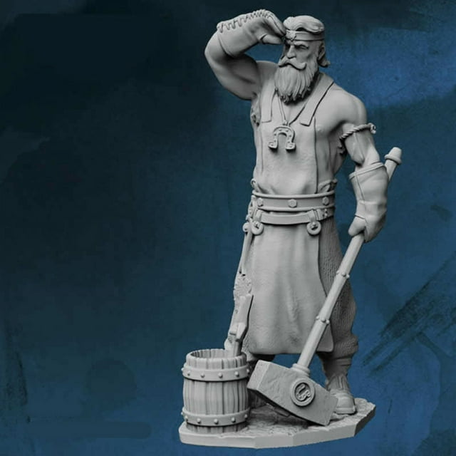 Blacksmith Figure Kit 28mm Heroic Scale Miniature Unpainted First ...