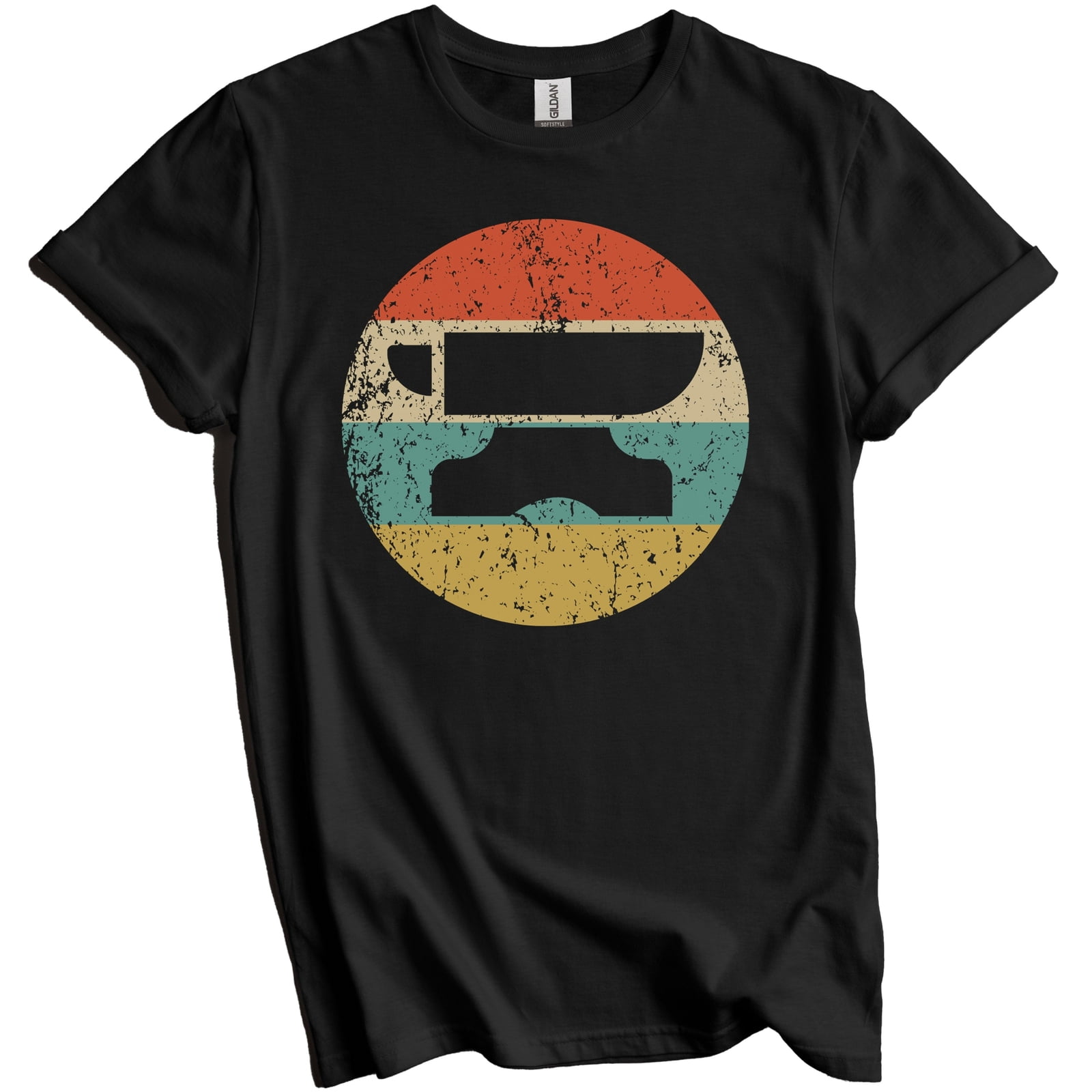 Blacksmith Gift - Retro Metalsworker Blacksmith T-Shirt - Anvil Icon ...