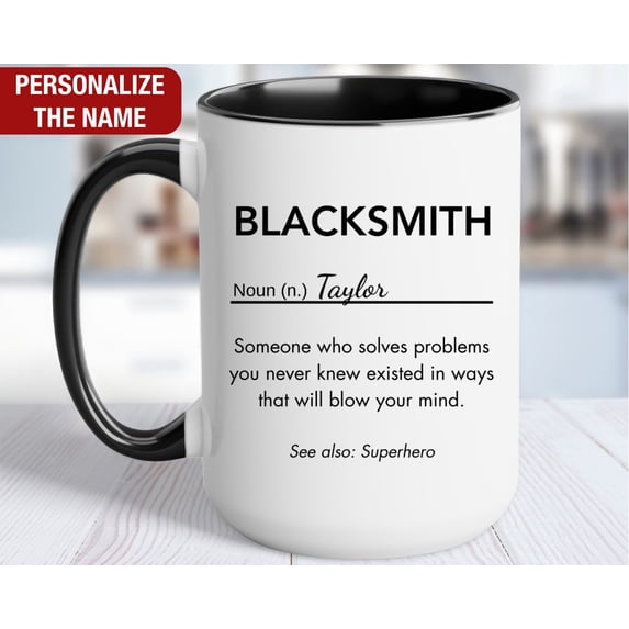Blacksmith Personalized Gift Blacksmith Definition Mug Blacksmith ...