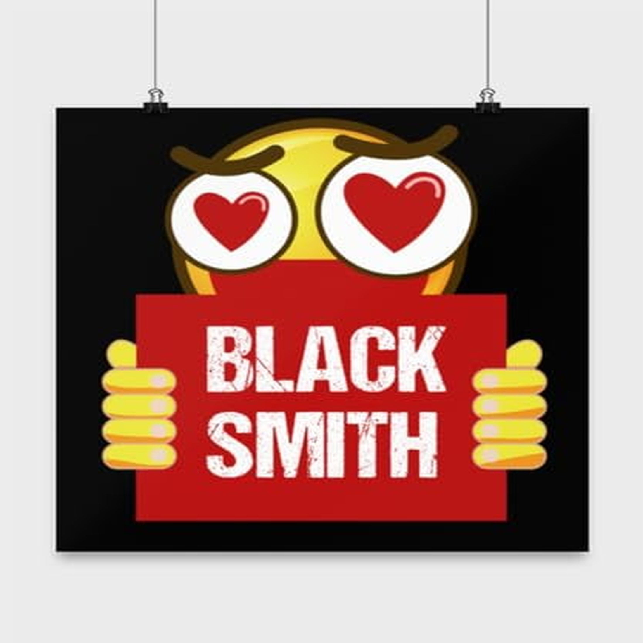 Blacksmith Poster Art - 13x13in Metal Worker Wall D√©cor Gift for Craft ...