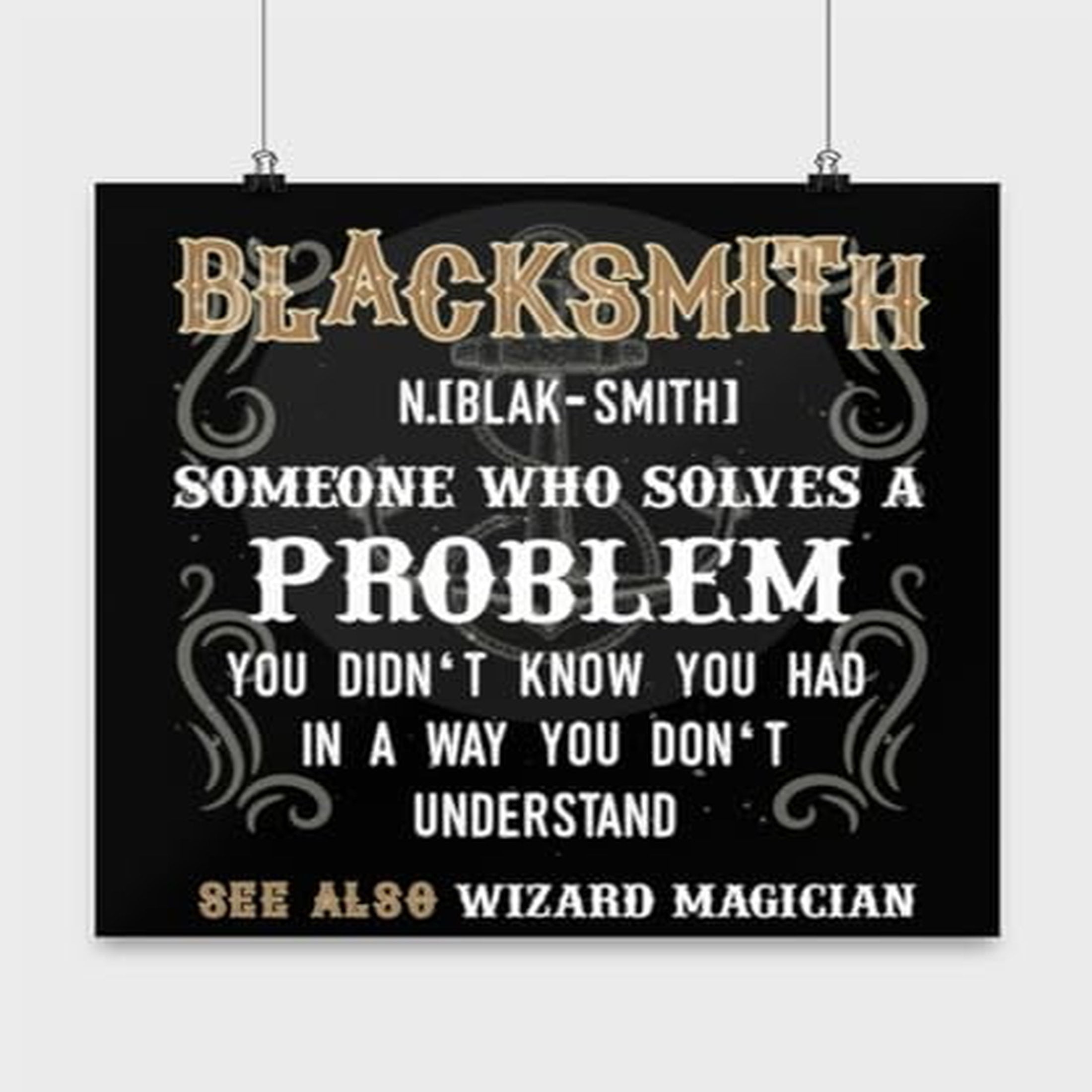 Blacksmith Poster, Someone Who Solves A Problem, Profession Wall Art ...