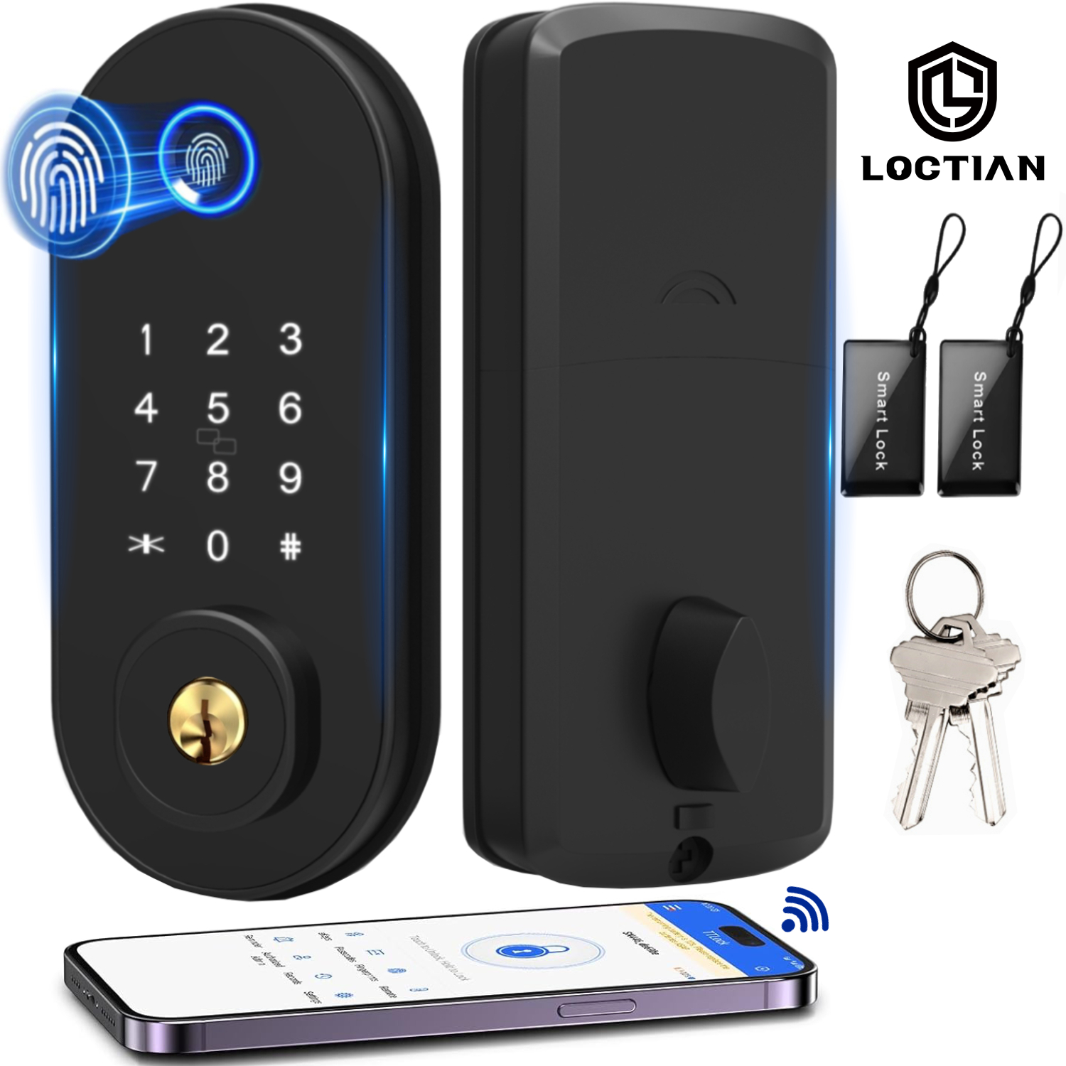 TURBOLOCK TL117 Smart Lock with Keypad Digital Deadbolt with App ...