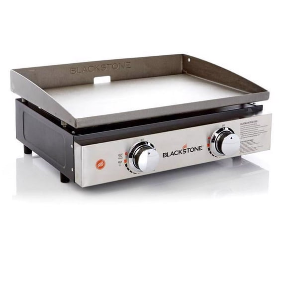 Blackstone, 2-Burner Tabletop Griddle, 22 inch, Stainless Steel Front ...