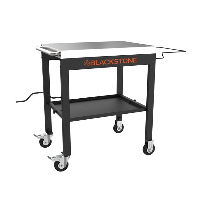 "Blackstone 28"" Serve Station Portable Steel Prep Cart with Storage ...
