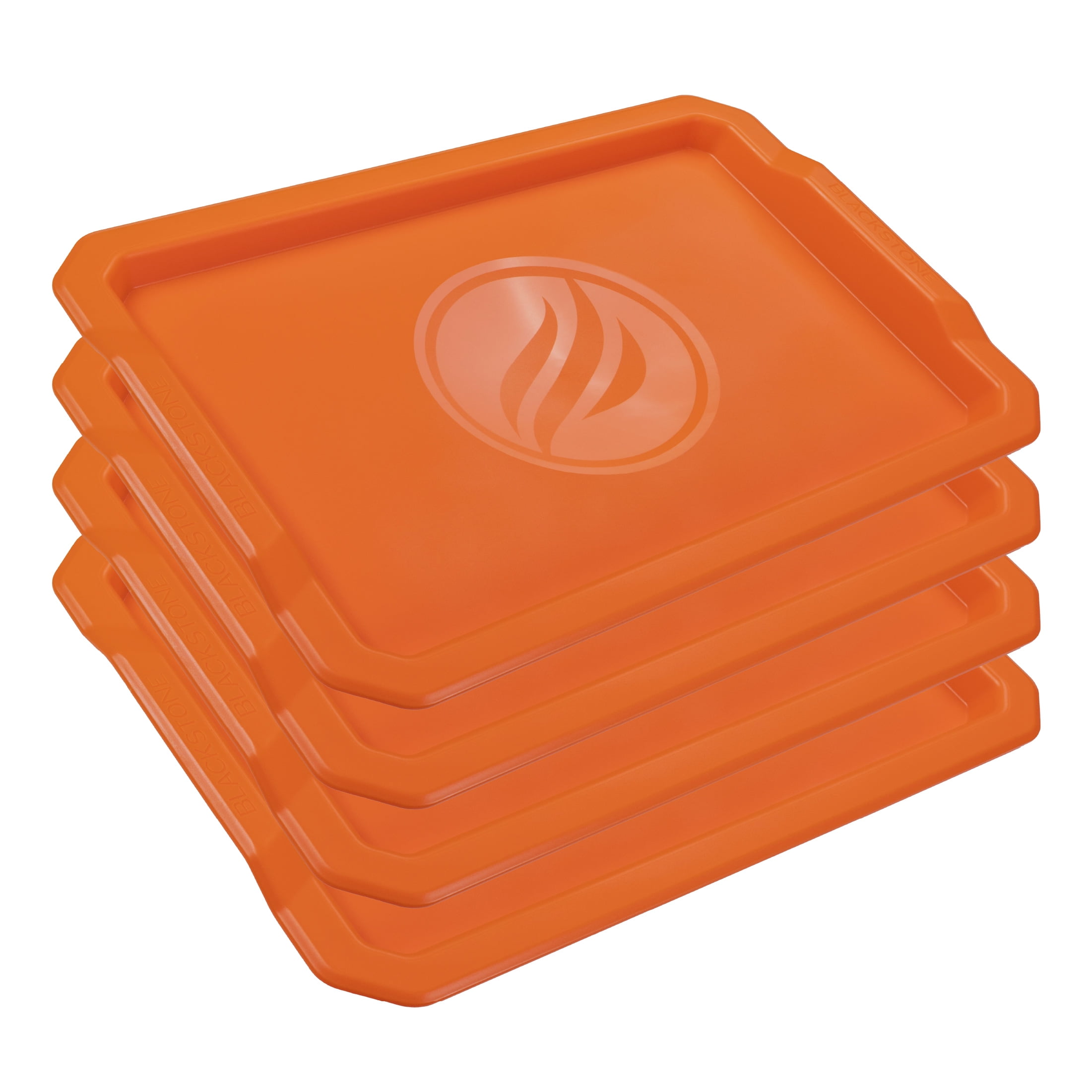 "Blackstone Orange Serving Trays, 4-Pack, 9""x12"", Solid Plastic ...