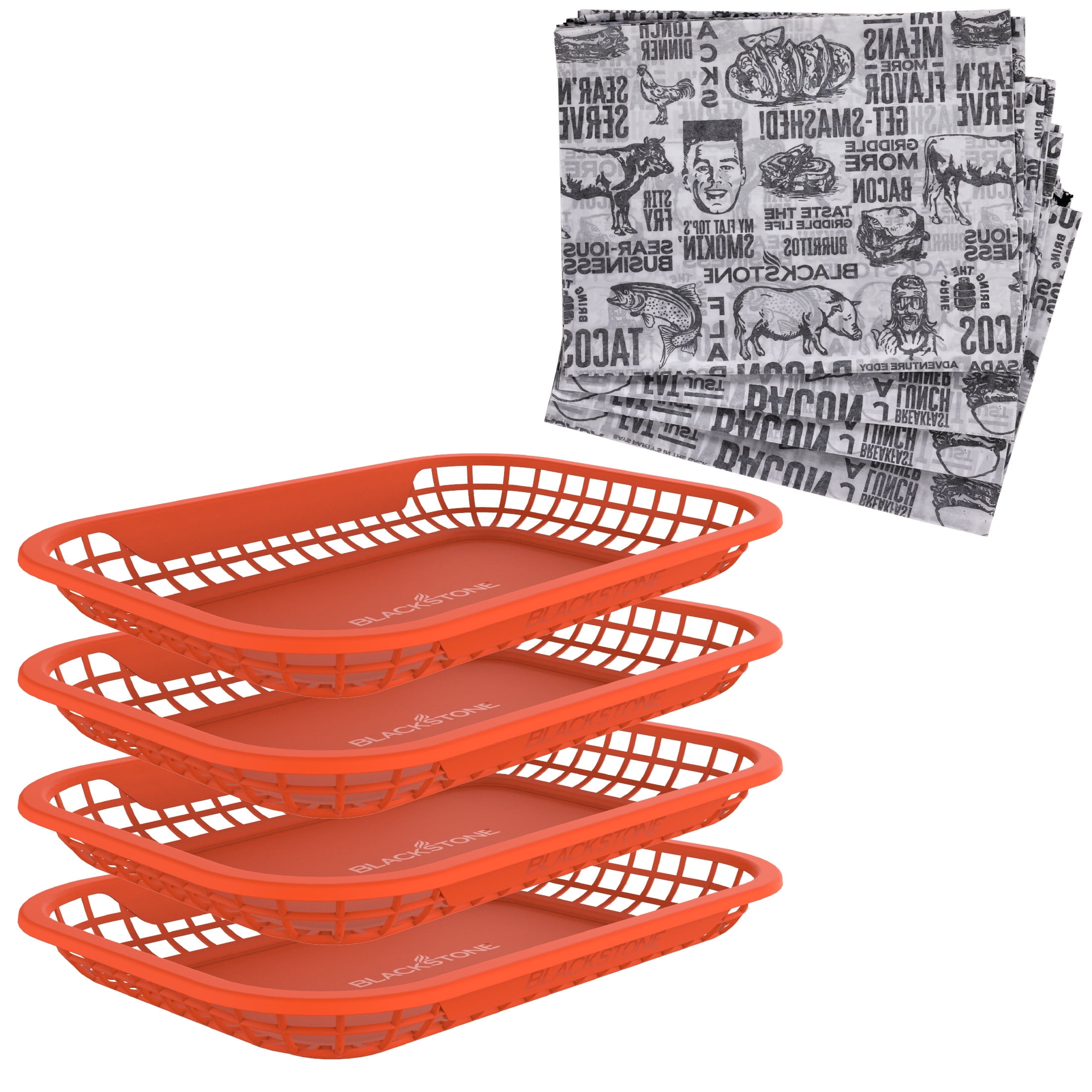 Blackstone Burger Baskets with Disposable Liners, 4 Baskets, 20 Liners ...