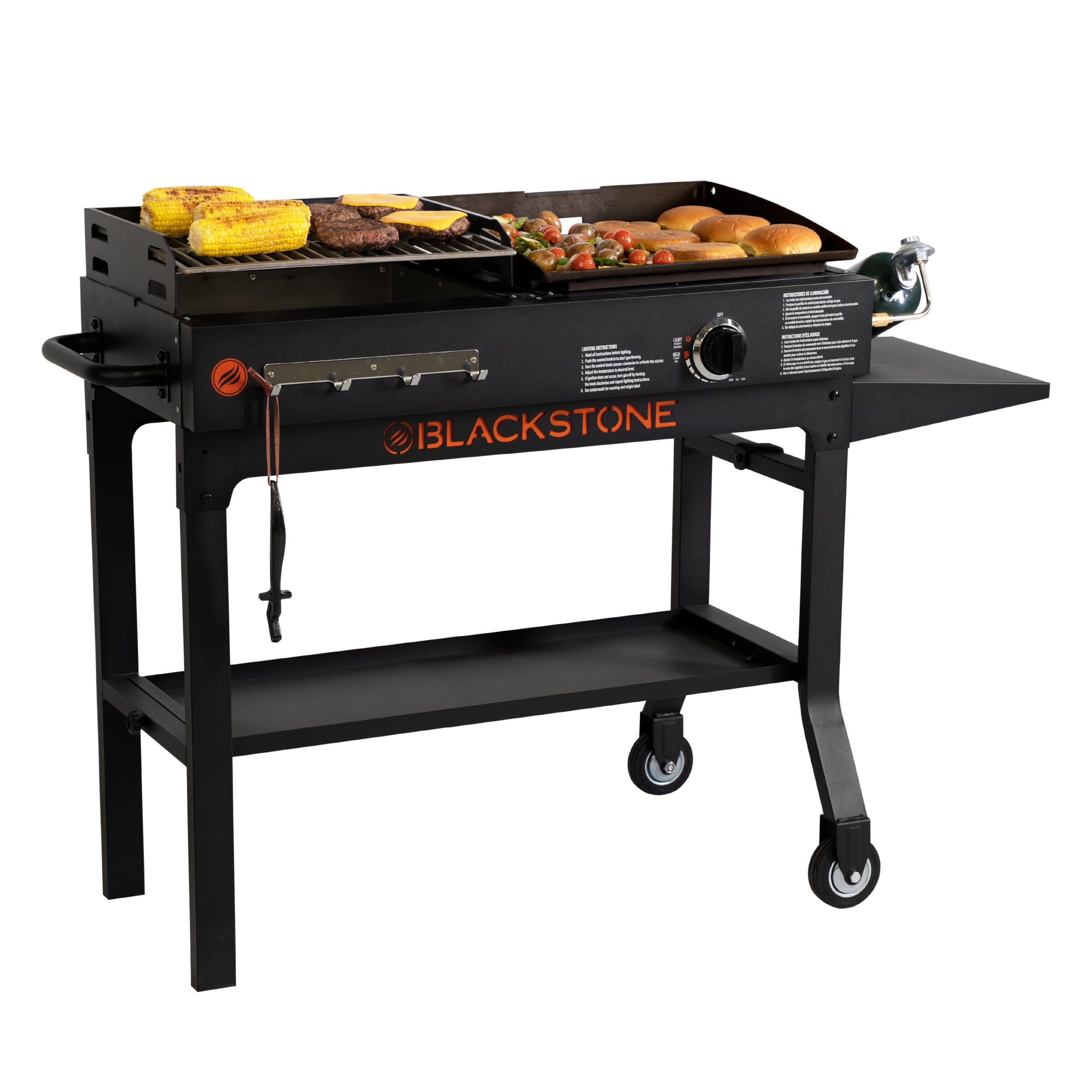 "Blackstone Outdoor BBQ Combo - 17"" Dual Propane Griddle & Charcoal ...