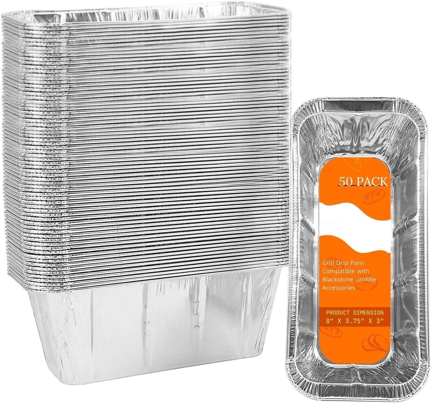 Blackstone Frying Pan Accessories Drip Pan Liner, Aluminum Foil Pan ...
