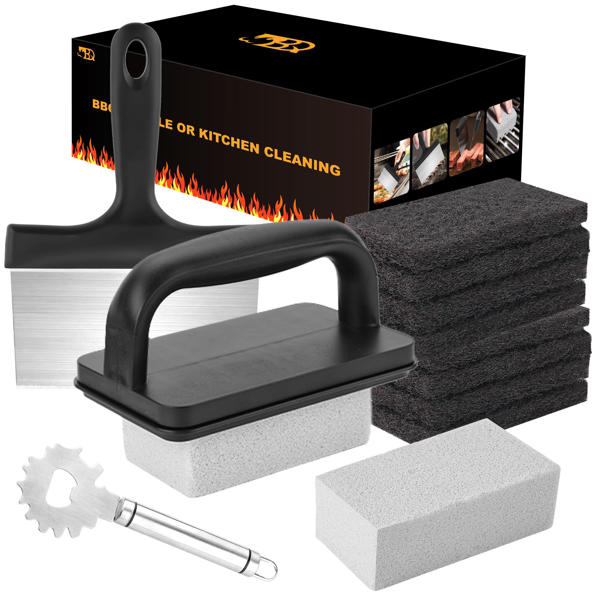 Blackstone Griddle Cleaning Kit, 14 Pieces Flat Top Grill Accessories ...