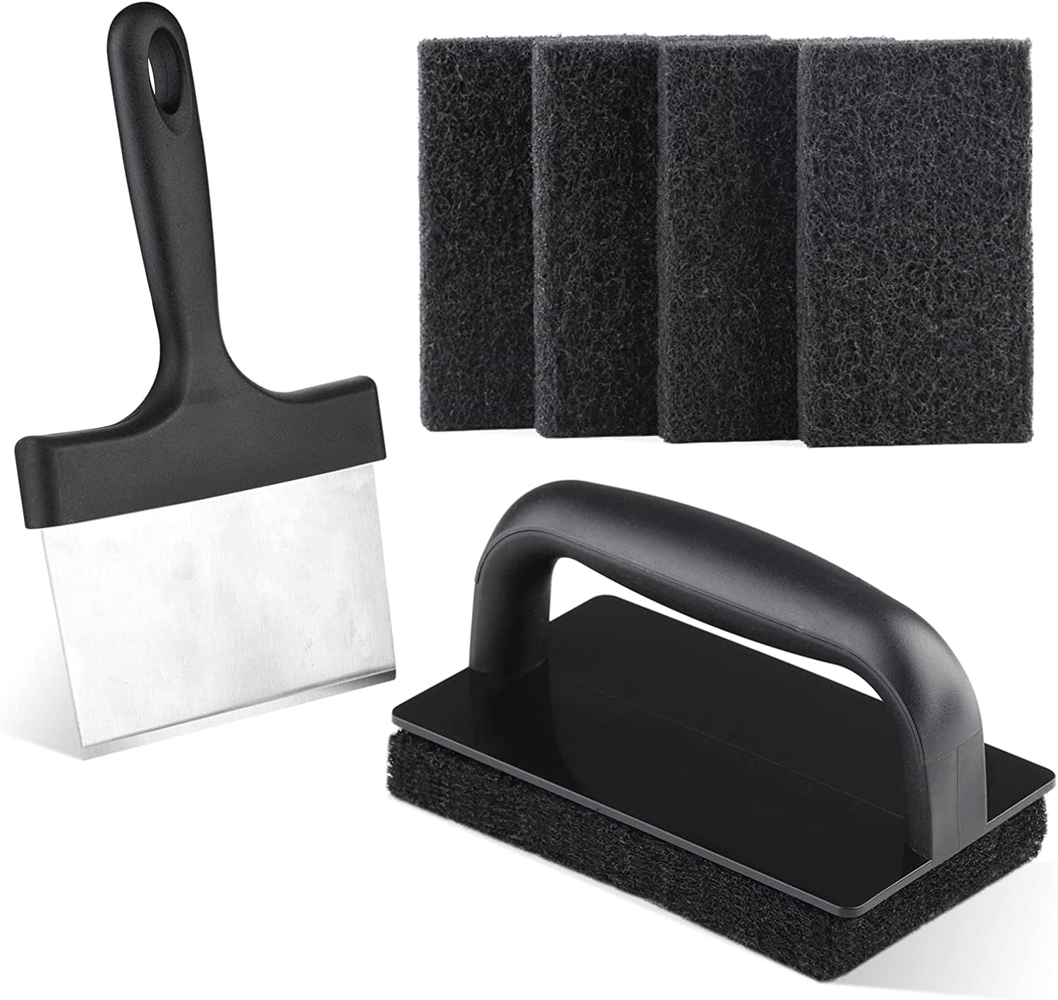 Blackstone Griddle Scrubber Scouring Pads with 6" Grill Scraper Non ...