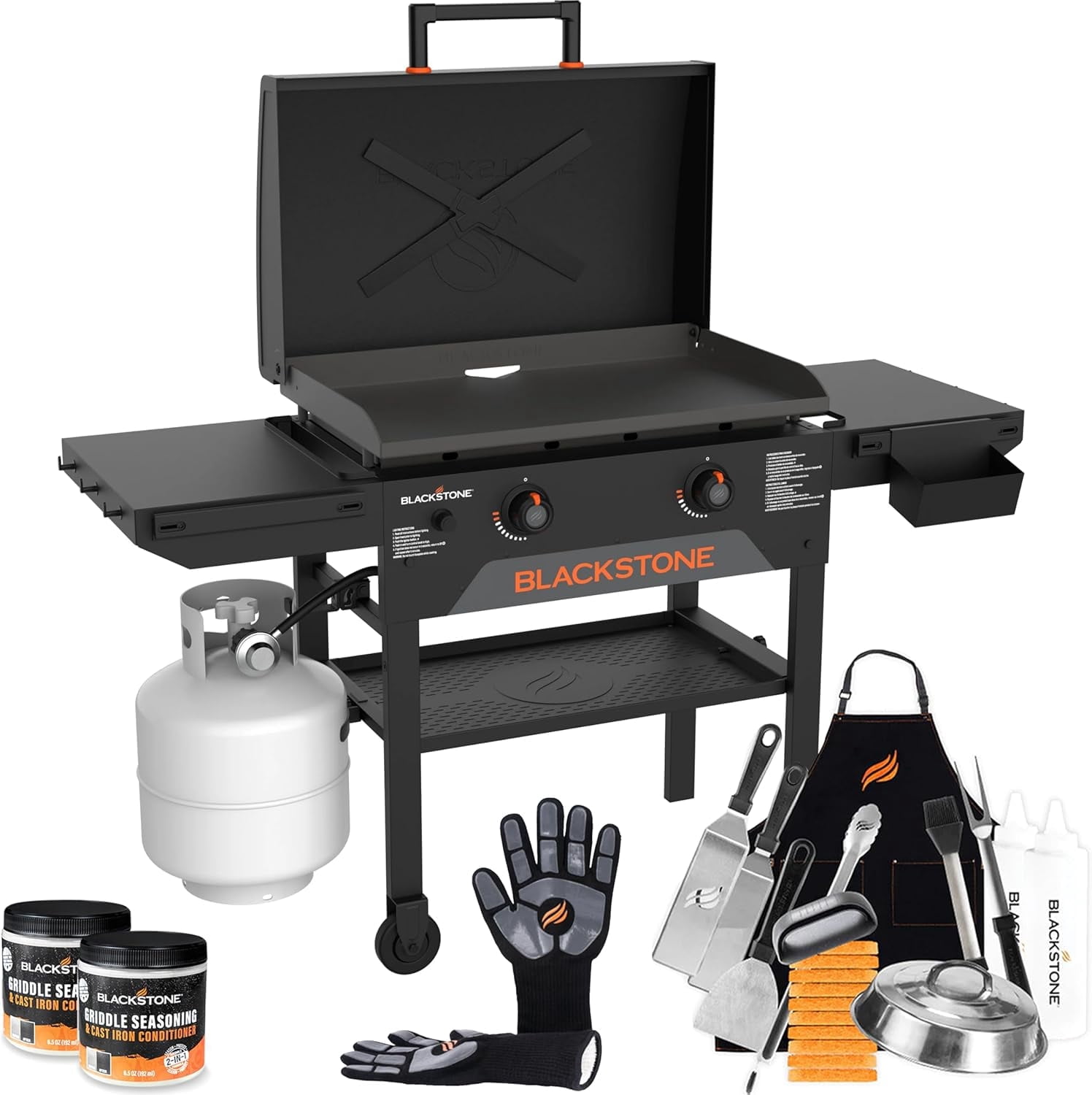 Blackstone Original 28 Inch Omnivore Griddle 2287 with Hood and Side ...