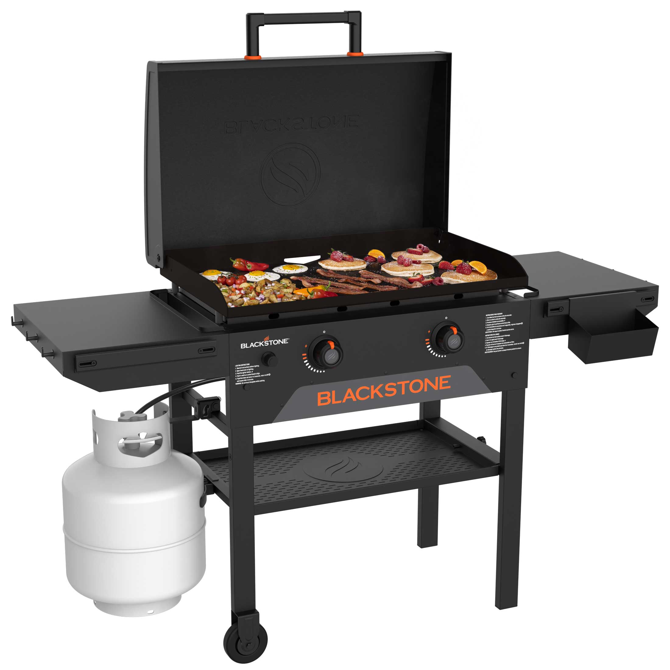 Blackstone 2-Burner 22" Tabletop Griddle with Hood Propane - Walmart.com