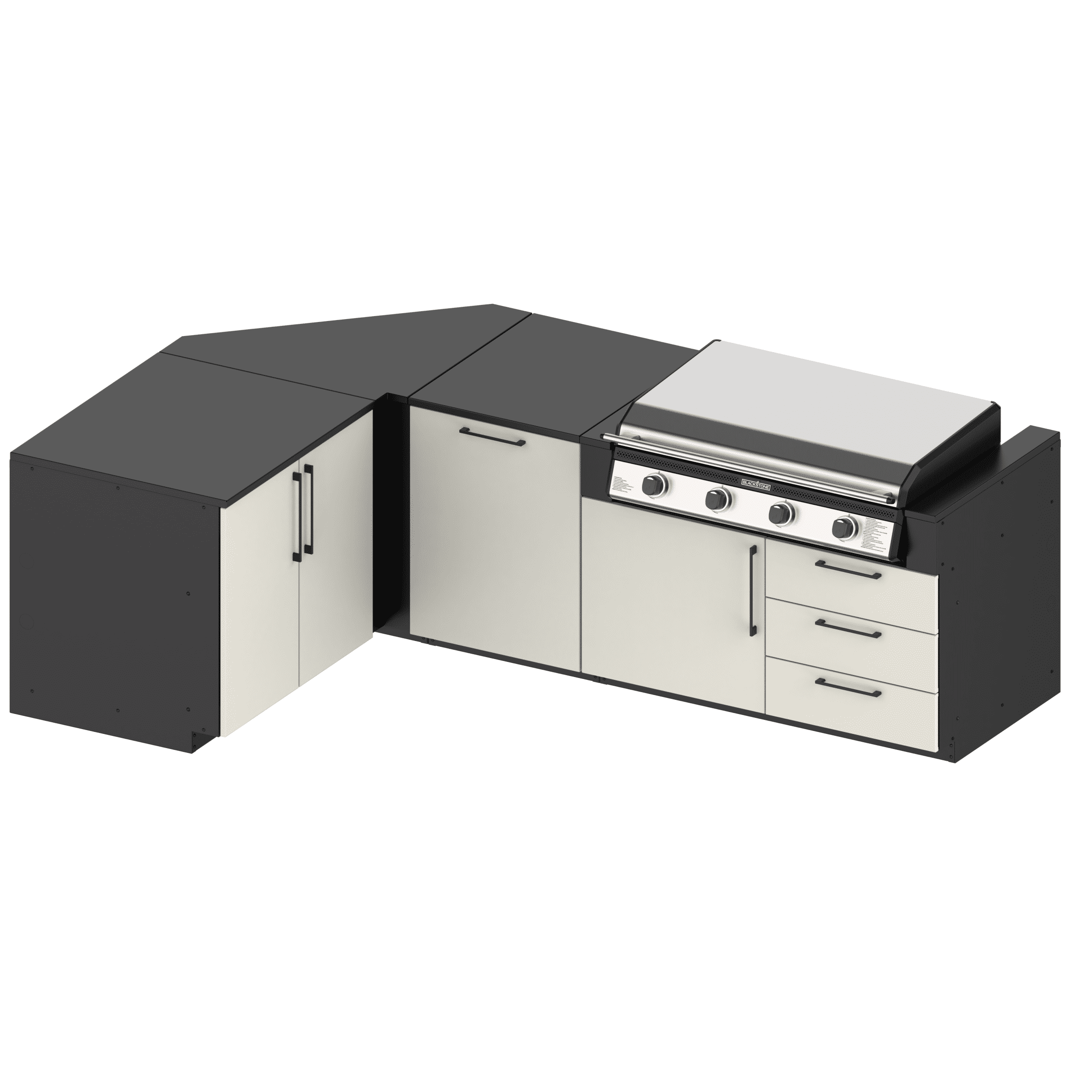 Blackstone Outdoor Kitchen Set with 36” Drop-in Griddle and Cabinet ...