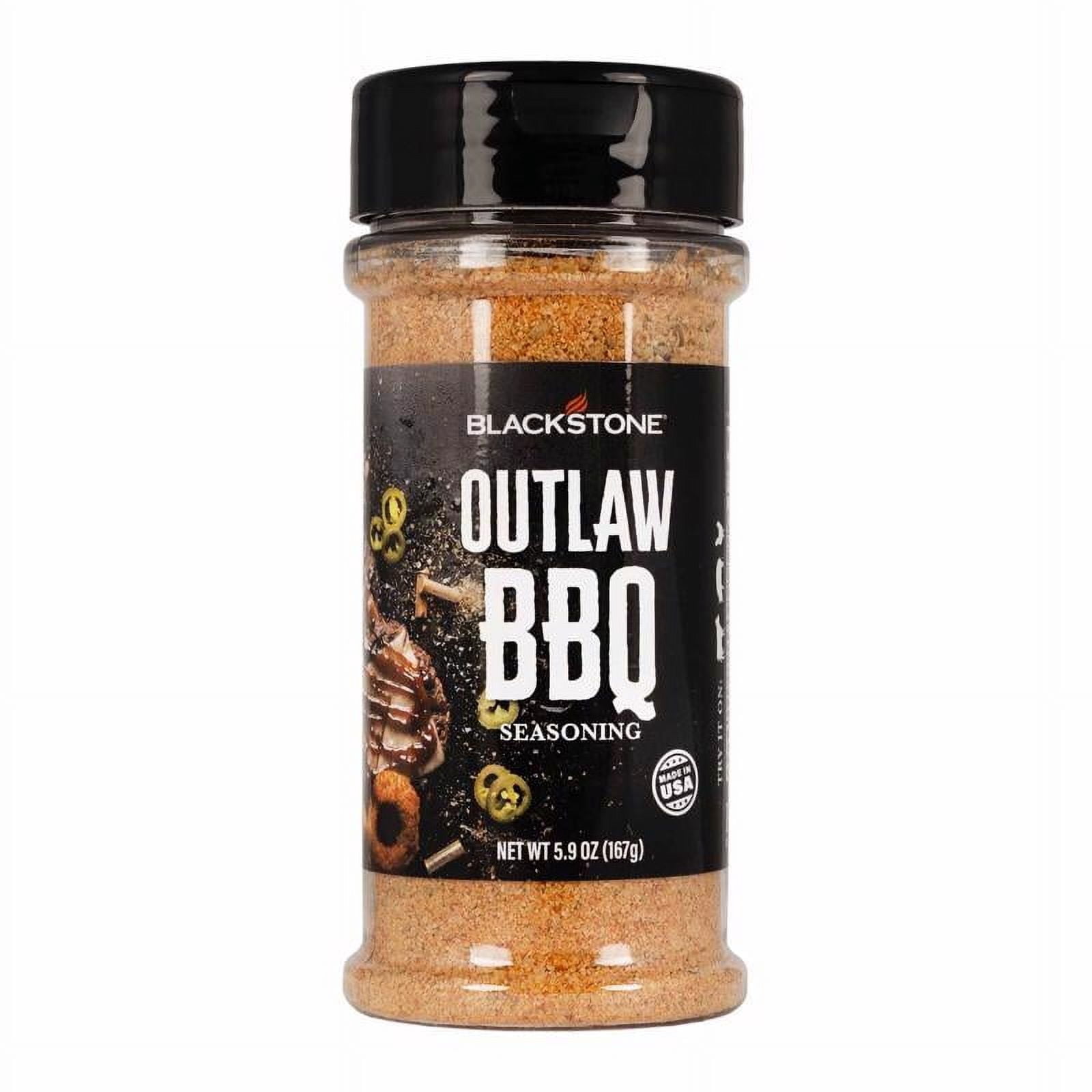 BLACKSTONE, BBQ Seasoning, 5.9 OZ, Outlaw Bbq Spice Bottle - Walmart.com