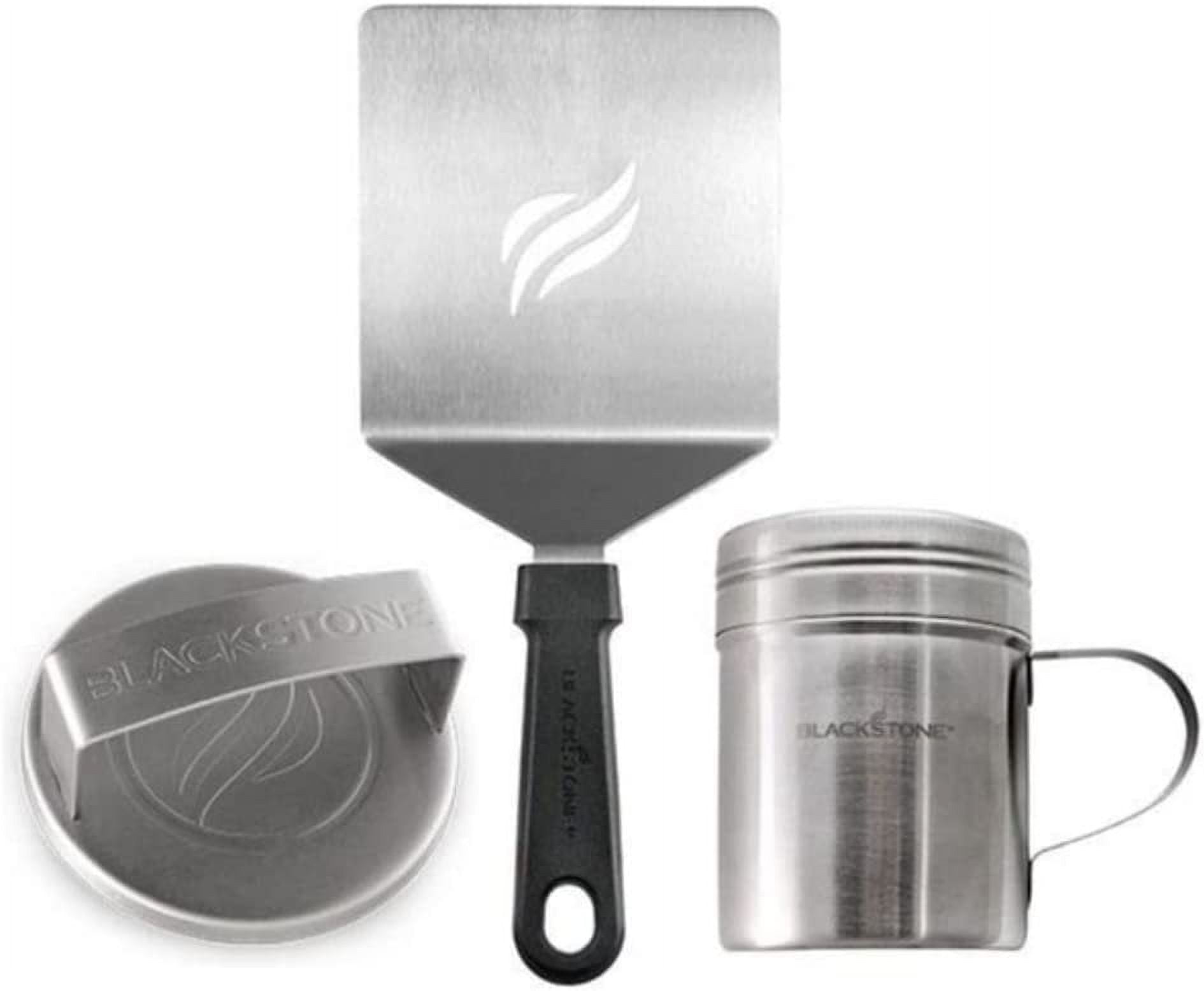 Blackstone Stainless Steel Burger Press & Sear Kit, 3 Piece, Black ...