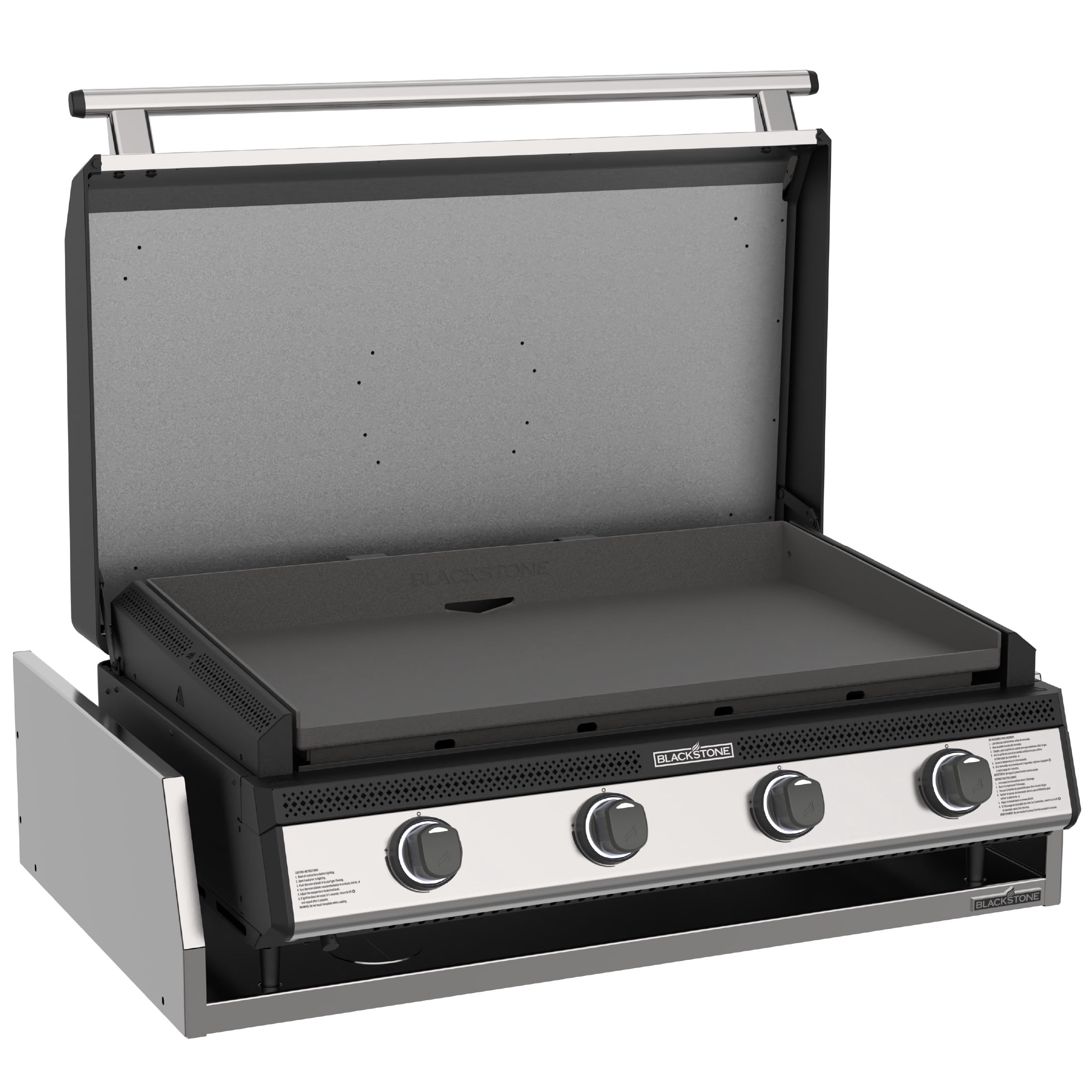 "Blackstone 36"" Stainless Steel BBQ Grill, Built-In Griddle with Hood ...