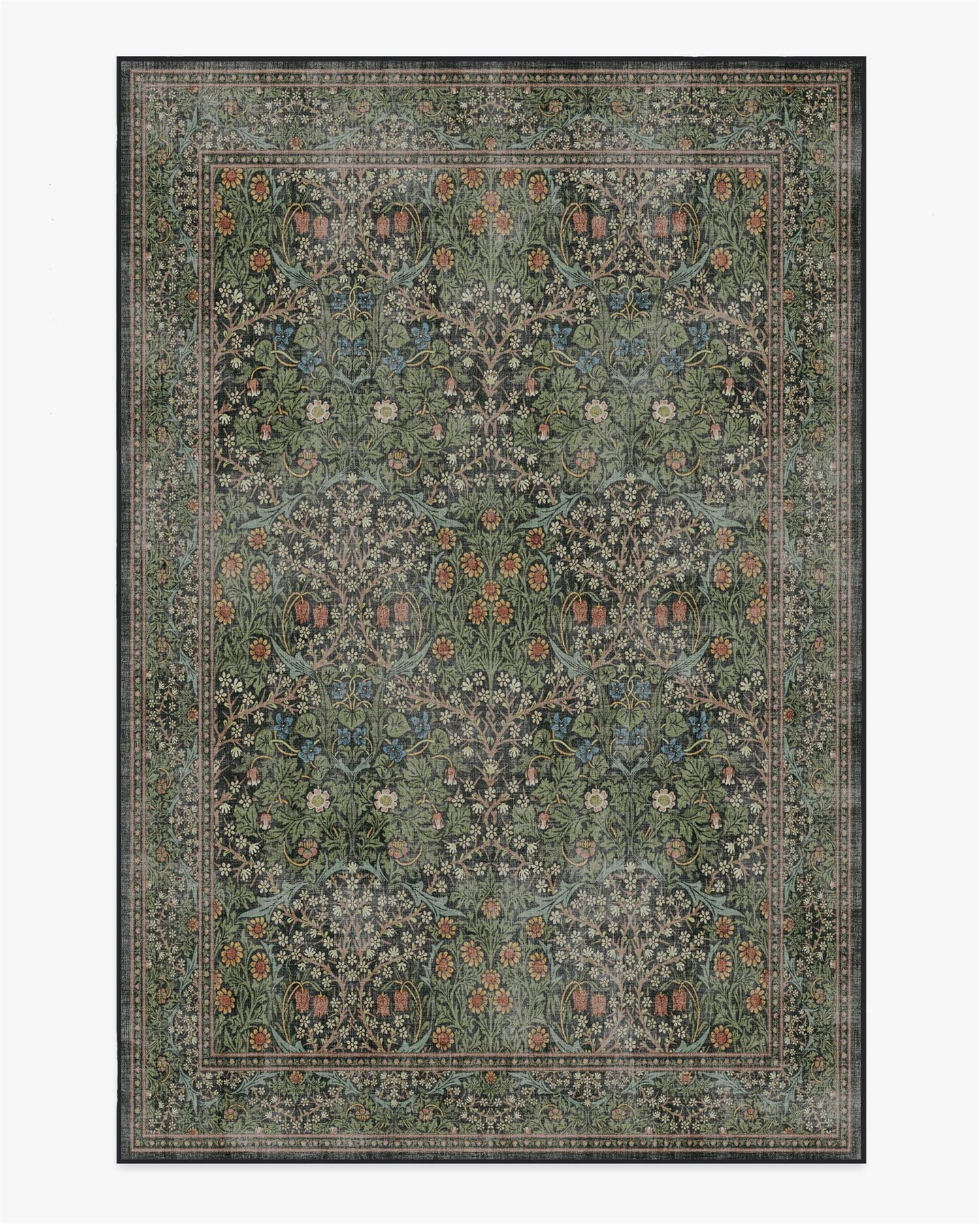 Blackthorn Forest living room Rug flower maximalist rug indoor home ...