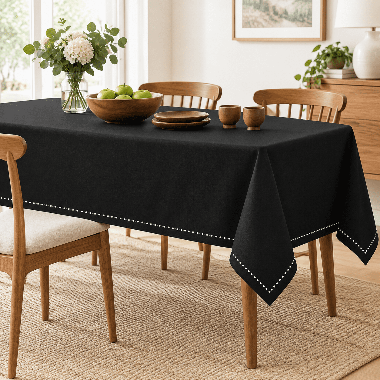 Blackton Tablecloth Tabletop 52x70 Inch Fits 4-6 Seats Soft Durable ...