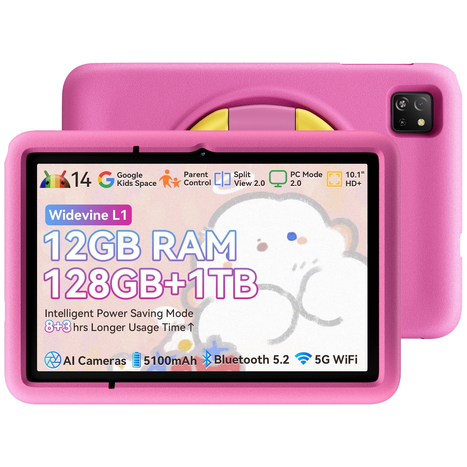 Blackview 10" Kids Tablet 6GB+64GB Parental Controls Android Tablets ...